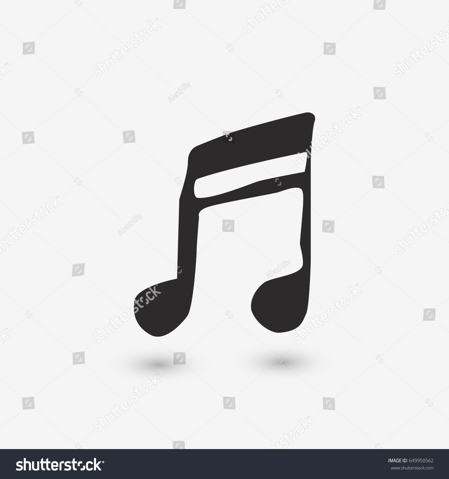 Sixteenth Music Note Flat Vector Stock Stock Vector (Royalty Free ...