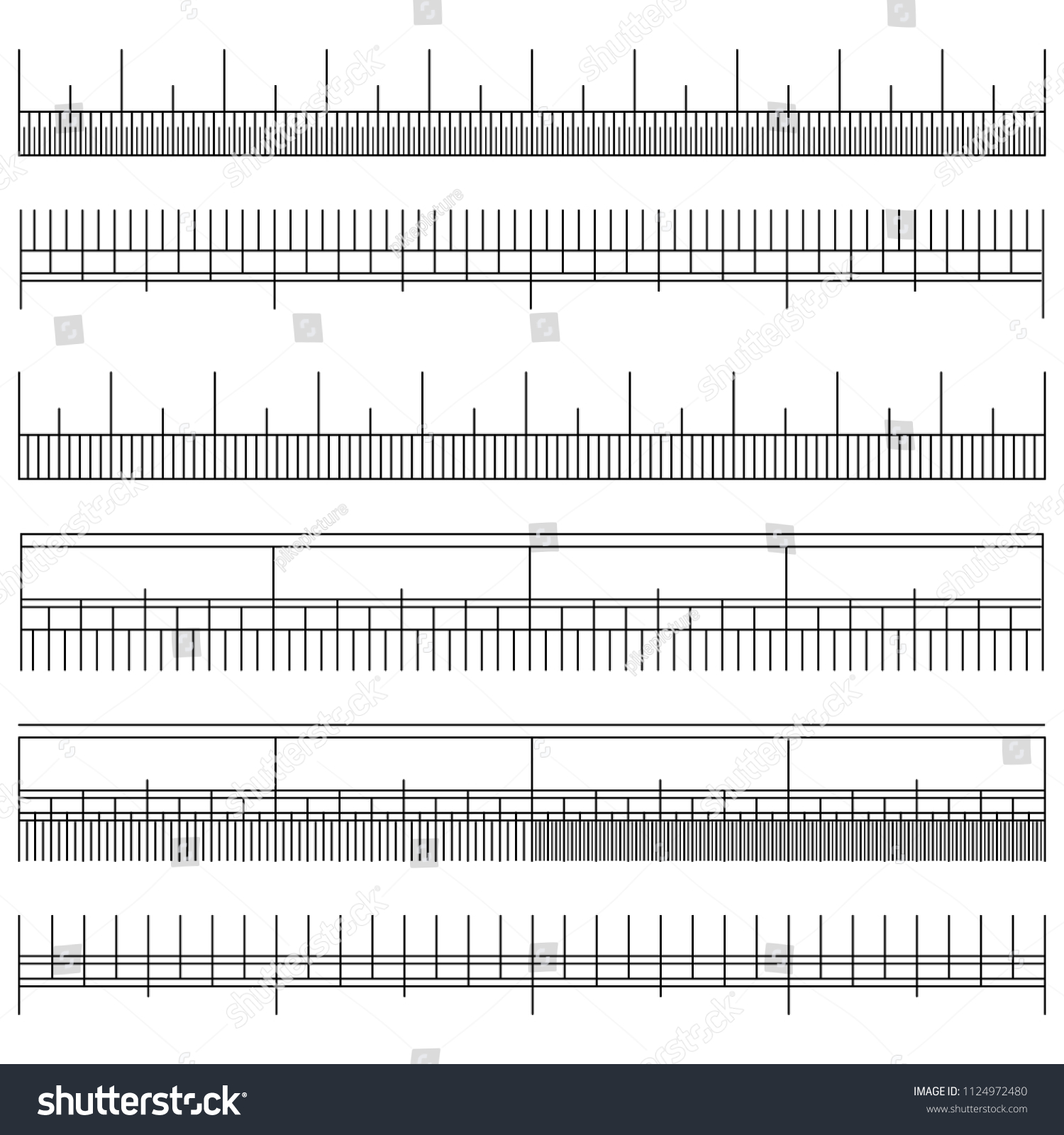 Size Indicator Set Vector Different Types Stock Vector (Royalty Free ...