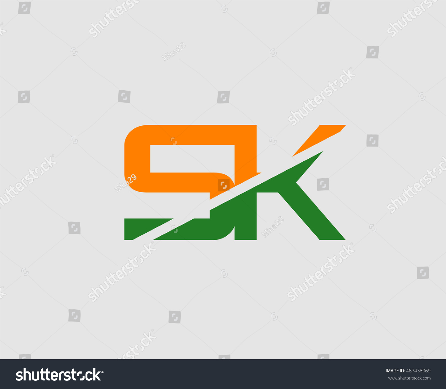 Sk Letters Logo Stock Vector (Royalty Free) 467438069 | Shutterstock