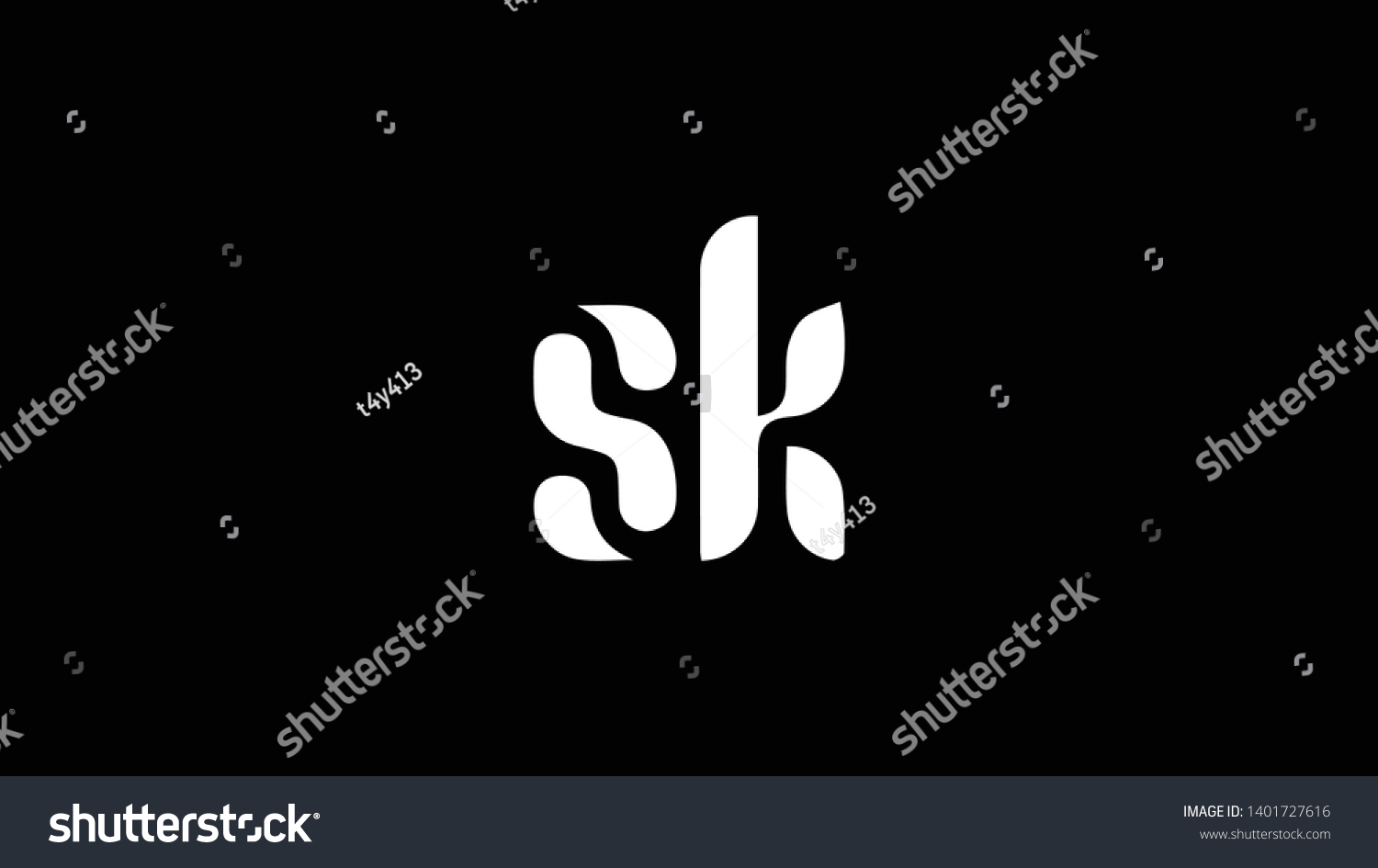 Sk Logo Design Template Vector Minimal Stock Vector (Royalty Free ...