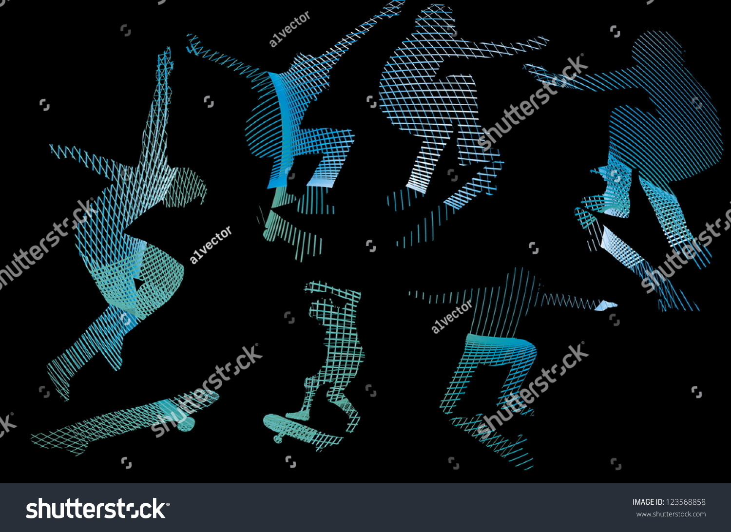 Skate Park Vector Art Stock Vector (Royalty Free) 123568858 | Shutterstock