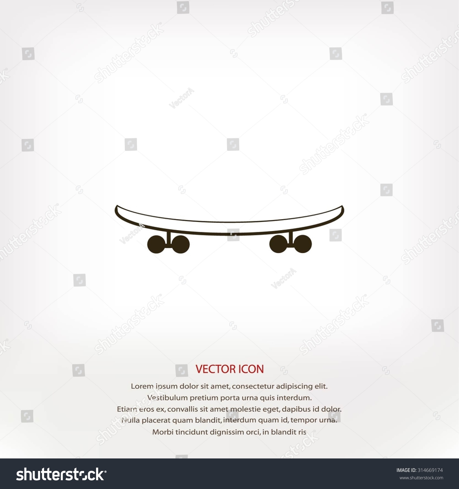 Skateboard Vector Icon Stock Vector (Royalty Free) 314669174 | Shutterstock