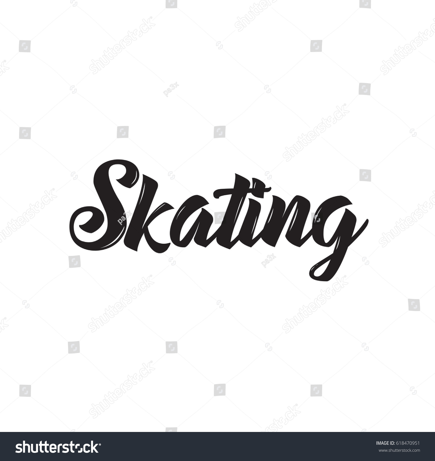Skating Text Design Vector Calligraphy Typography: เวกเตอร์สต็อก (ปลอด ...