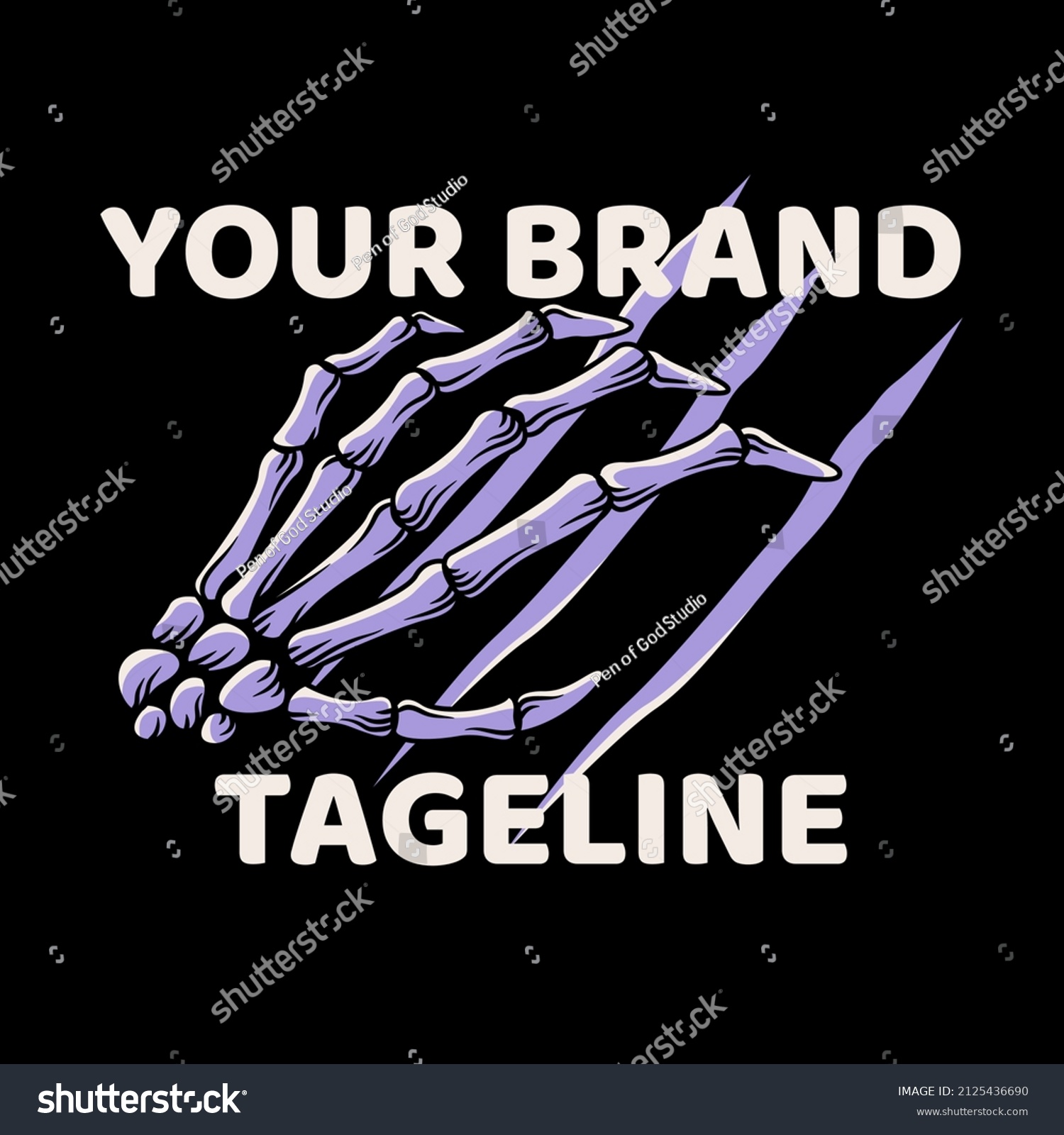Skeleton Hand Scratch Something Illustration Stock Vector (Royalty Free ...