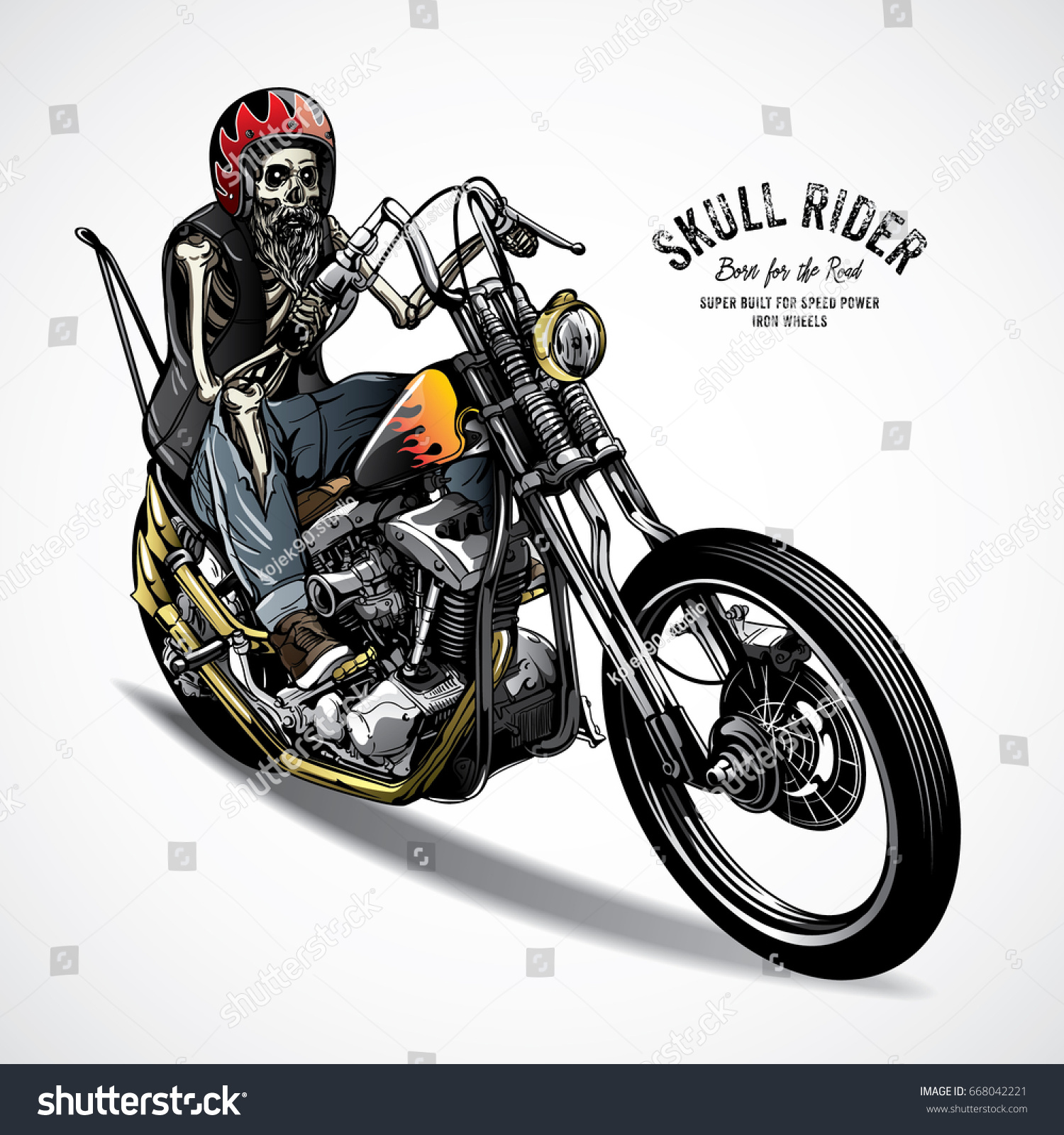 1 vectoren voor Grim reaper outlaw rider motorcycle: stockvectoren ...