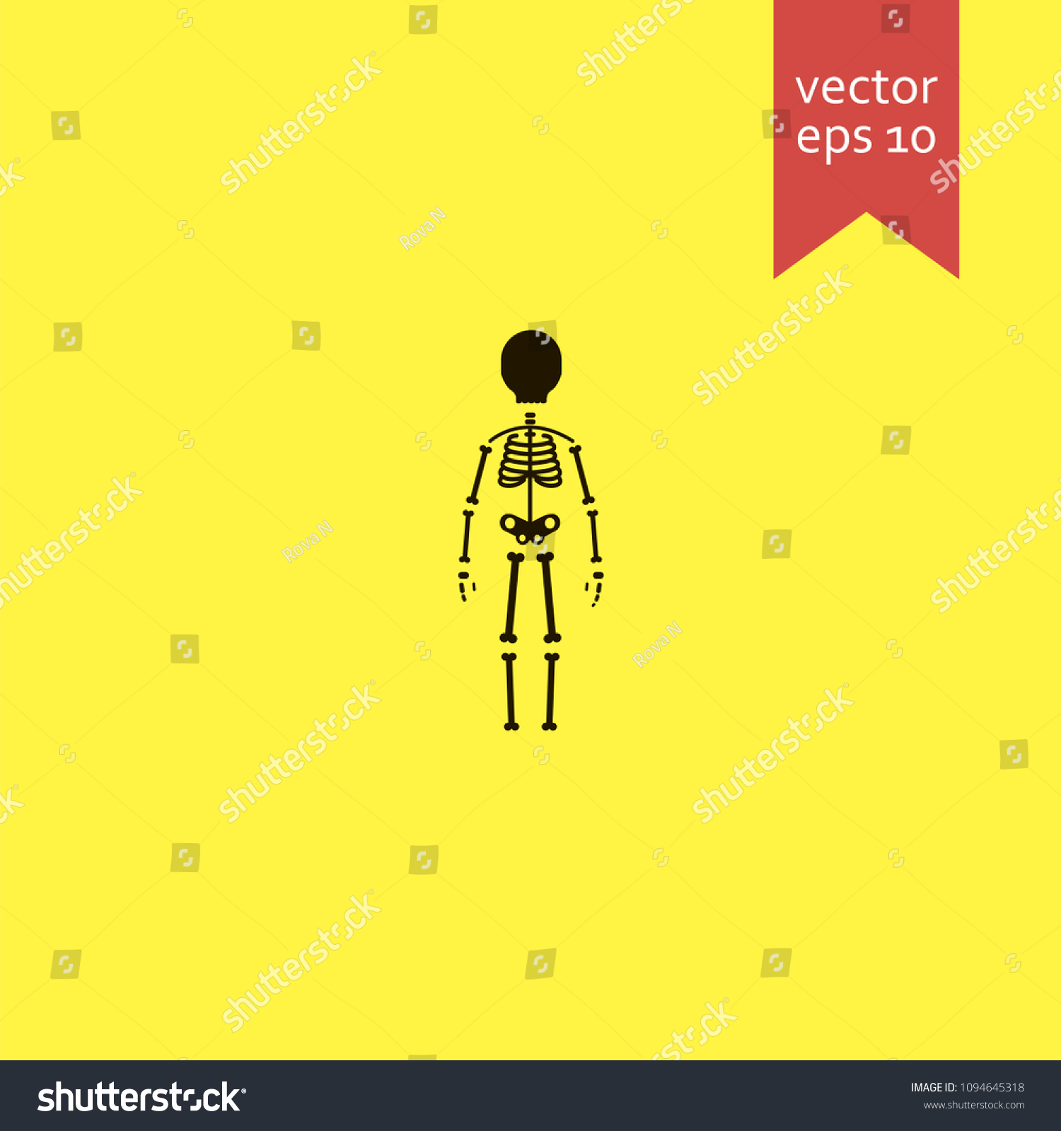 Skeleton Skeleton Icon Sign Design Vector Stock Vector (Royalty Free ...