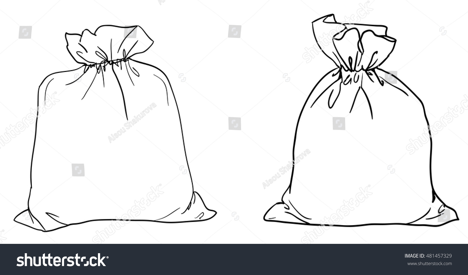 Sketch Sack Vector Illustration Stock Vector (Royalty Free) 481457329