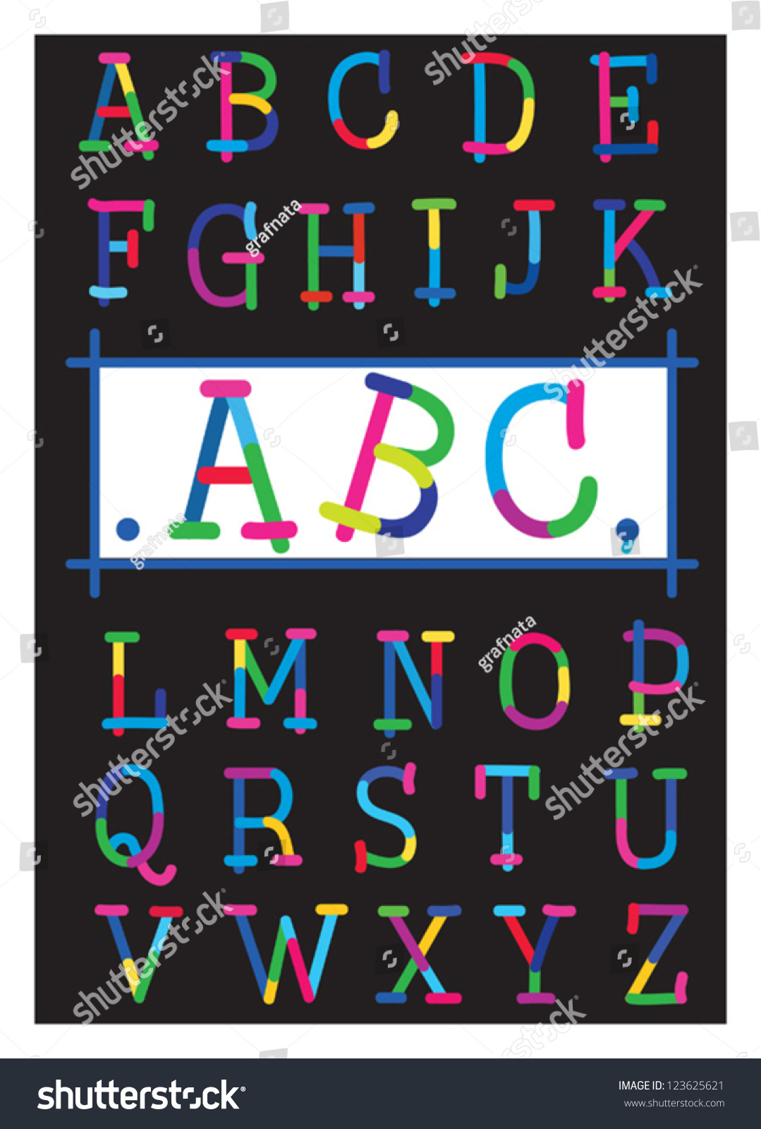 Sketch Alphabet Stock Vector (Royalty Free) 123625621 | Shutterstock