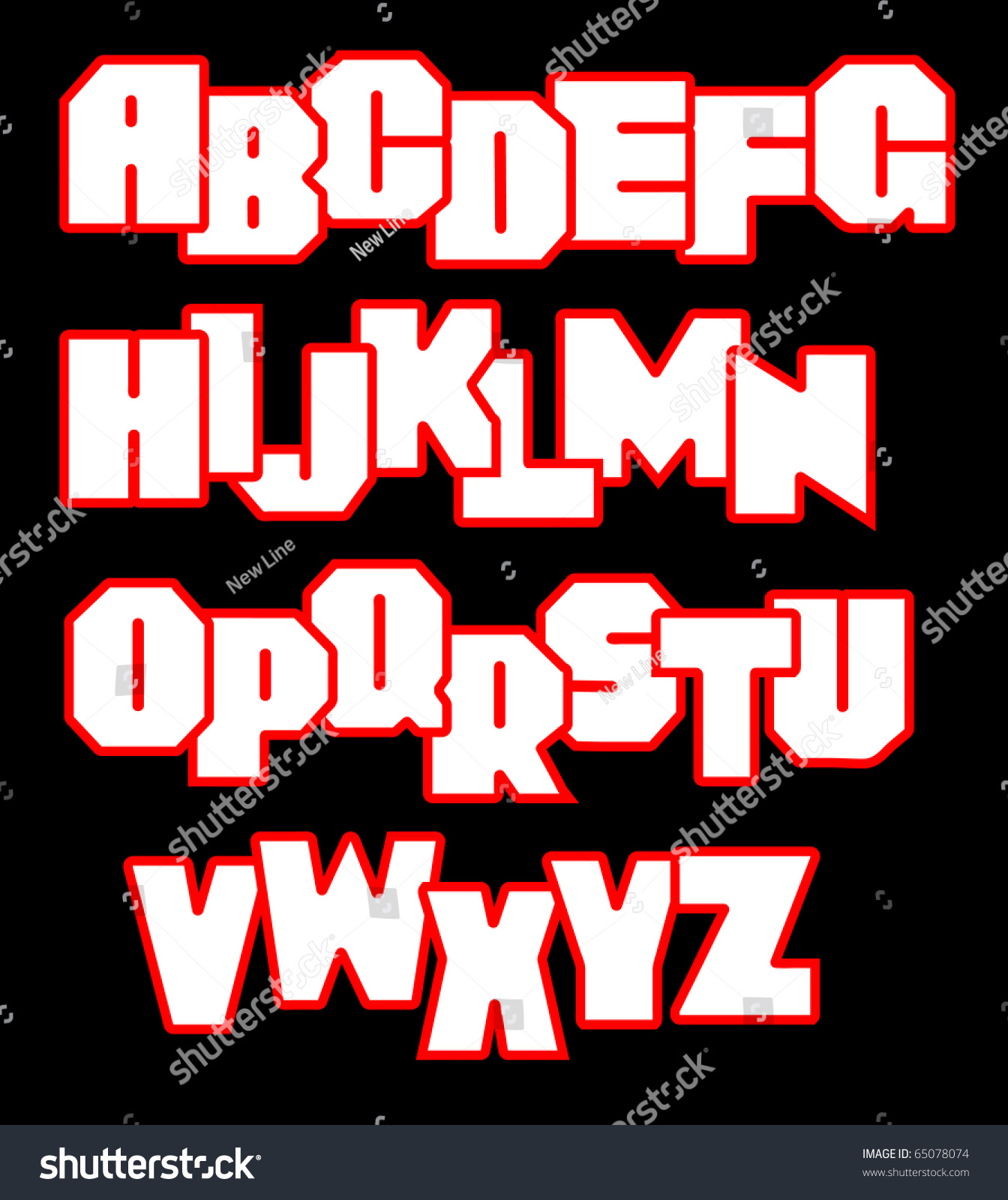 Sketch Alphabet Font 库存矢量图（免版税）65078074 | Shutterstock