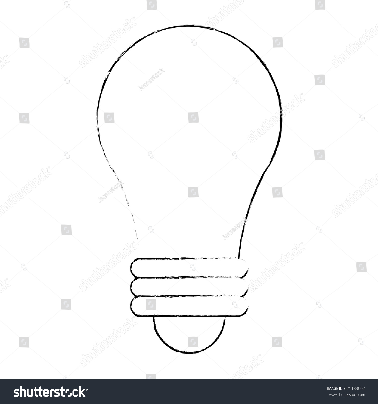 Sketch Bulb Light Idea Icon Stock Vector (Royalty Free) 621183002 ...