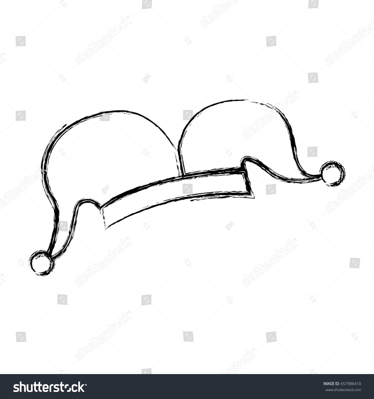 Sketch Draw Jester Hat: เวกเตอร์สต็อก (ปลอดค่าลิขสิทธิ์) 657986410 ...