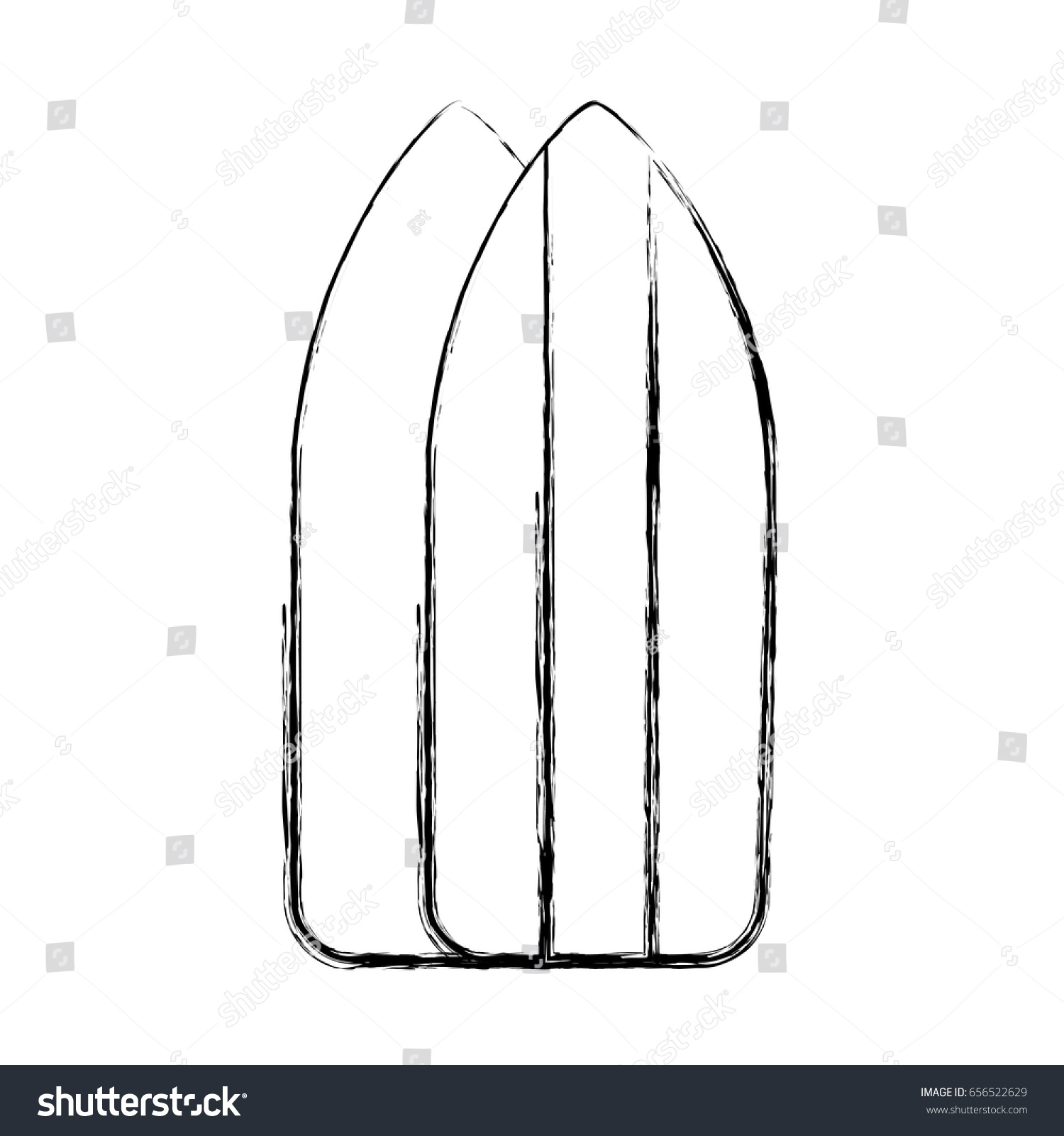 Sketch Draw Surf Table Cartoon Stock Vector (Royalty Free) 656522629