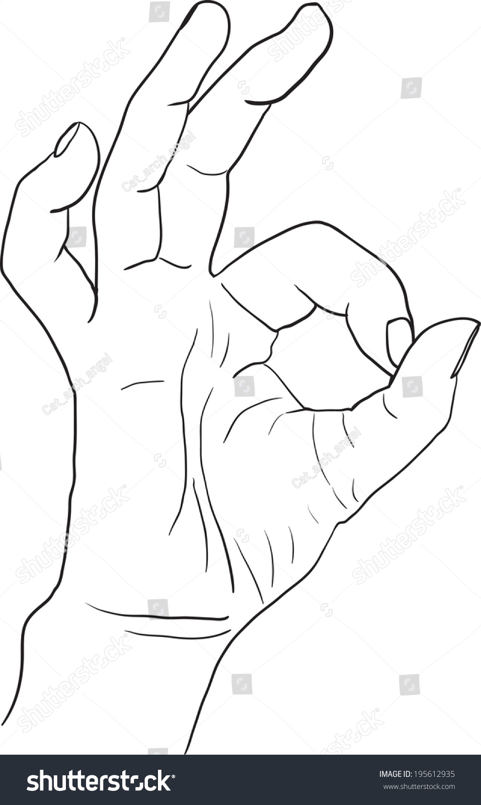 Vektor Stok Sketch Drawing Hand Vector Illustration (Tanpa Royalti ...