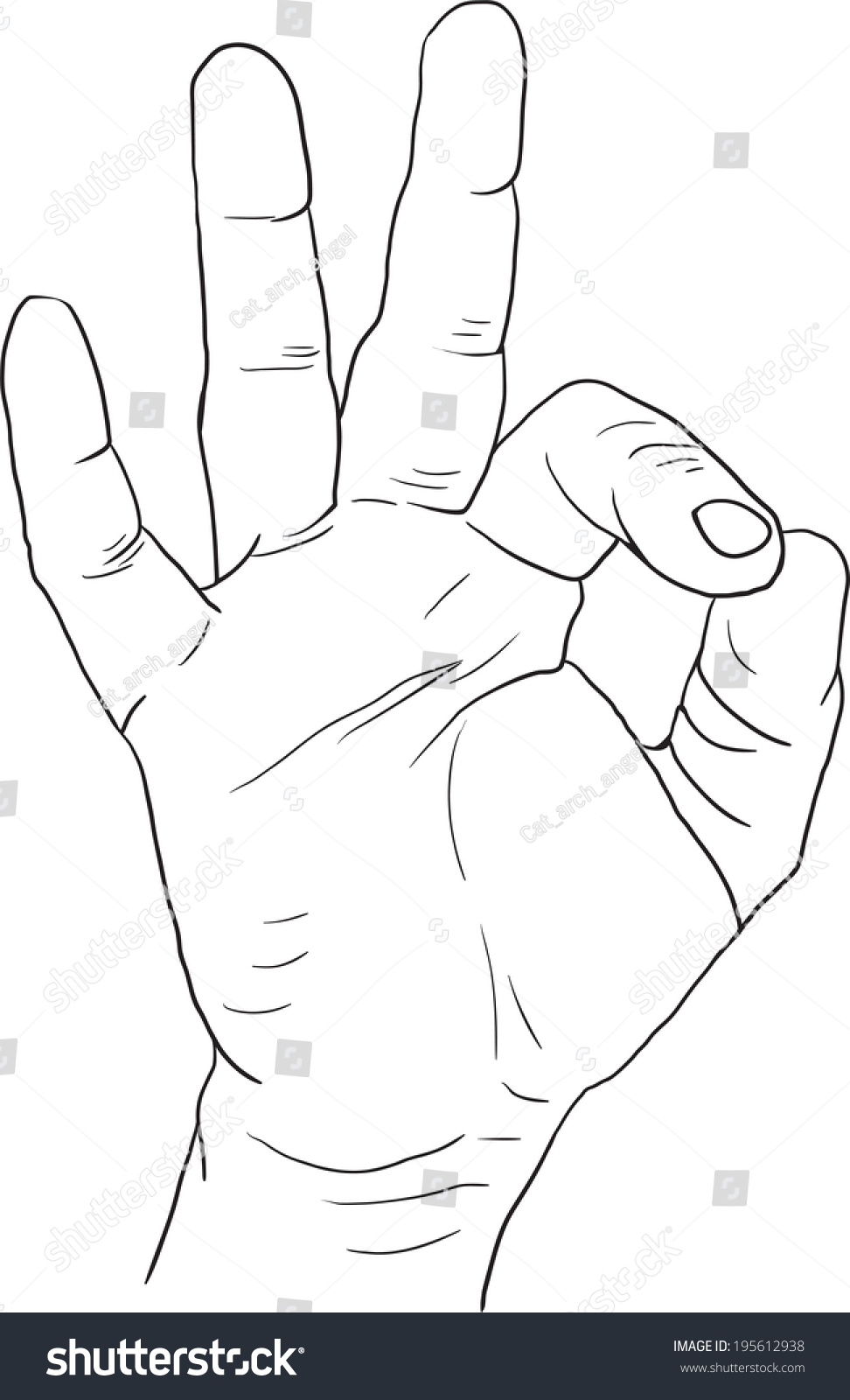 Sketch Drawing Hand Vector Illustration: vector de stock (libre de ...