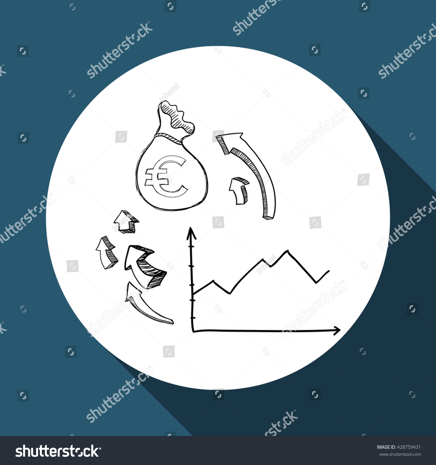 Sketch Icon Money Concept Flat Illiustration Stock Vector (Royalty Free ...
