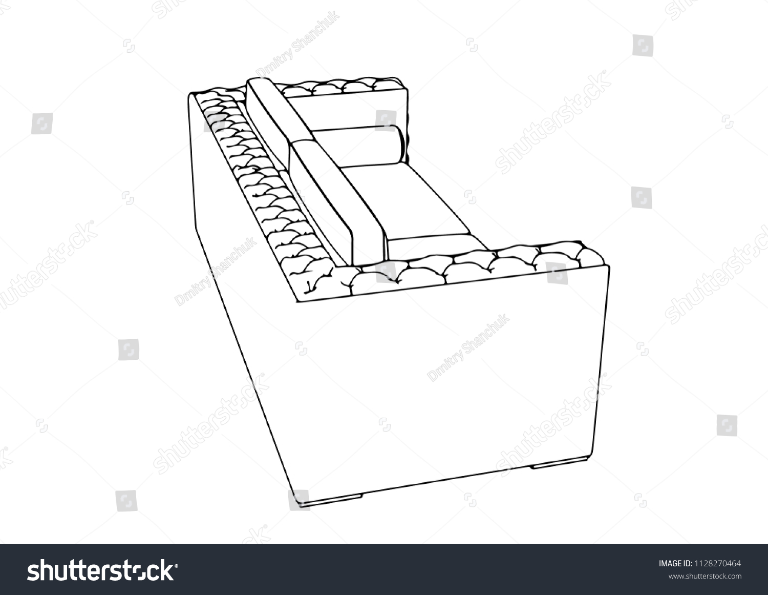Sketch Couch Vector Stock Vector (Royalty Free) 1128270464 | Shutterstock