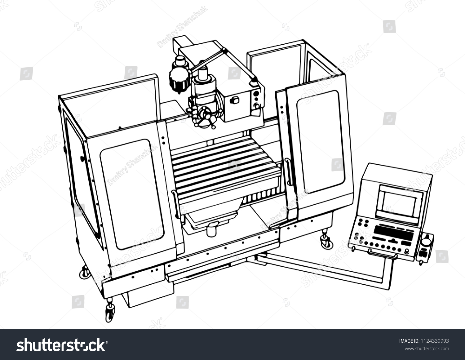 Sketch Machine Vector Stock Vector (Royalty Free) 1124339993 | Shutterstock
