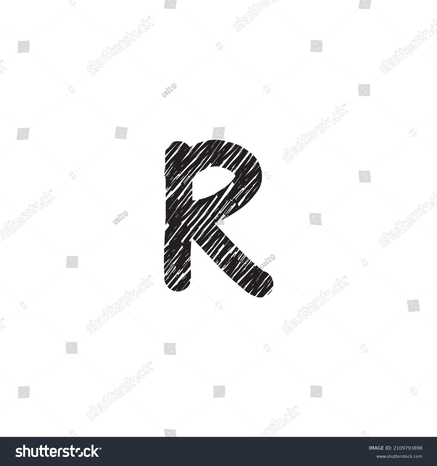 Sketched Letter R Logo Vector 002 Stock Vector (Royalty Free ...