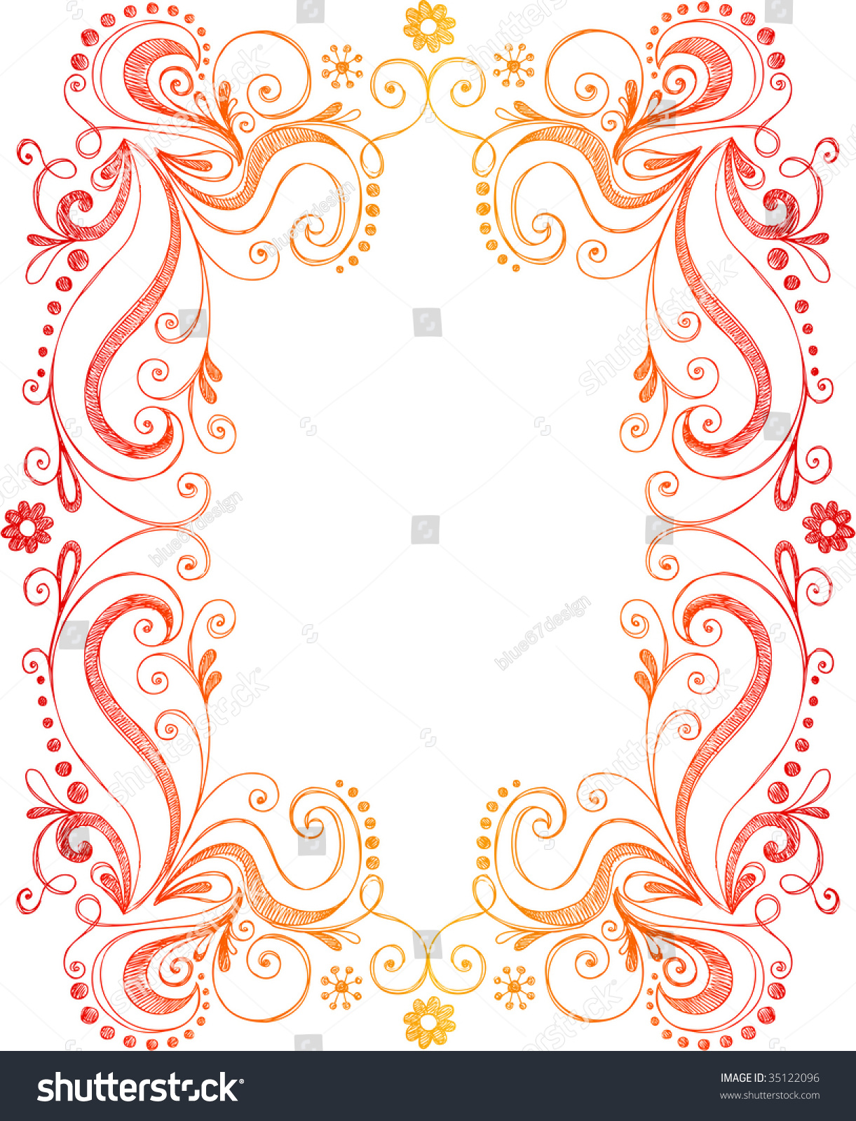Sketchy Doodle Frame Vector Illustration Stock Vector (Royalty Free ...