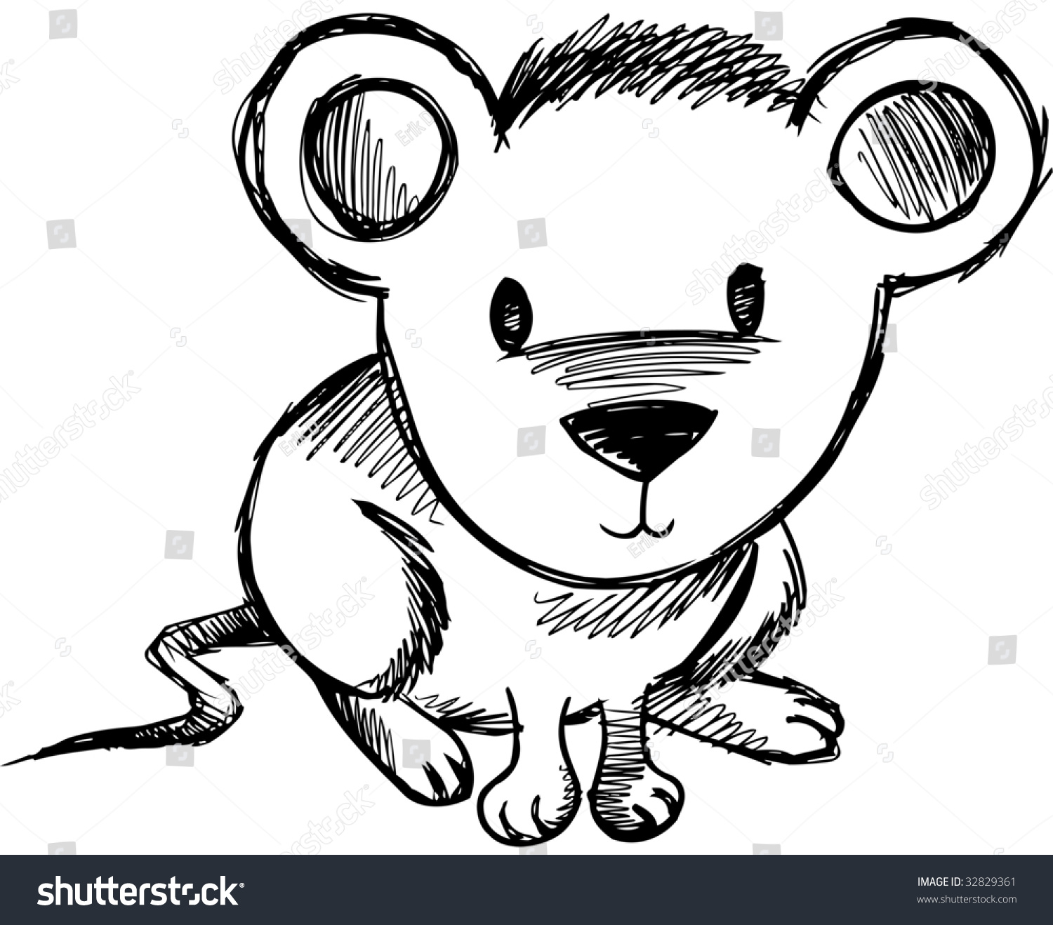 Sketchy Mouse Vector Illustration Stock Vector (Royalty Free) 32829361 ...