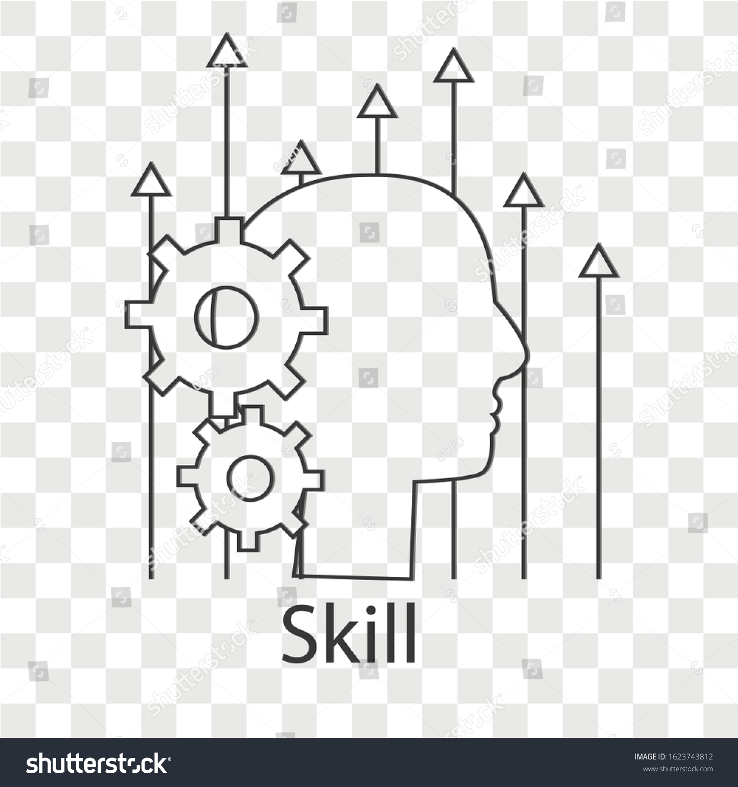 Skill Concept On Transparency Background Creative Stock Vector (Royalty ...