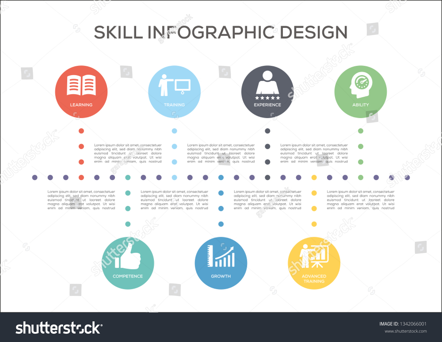 Skill Infographic Concept Stock Vector (Royalty Free) 1342066001
