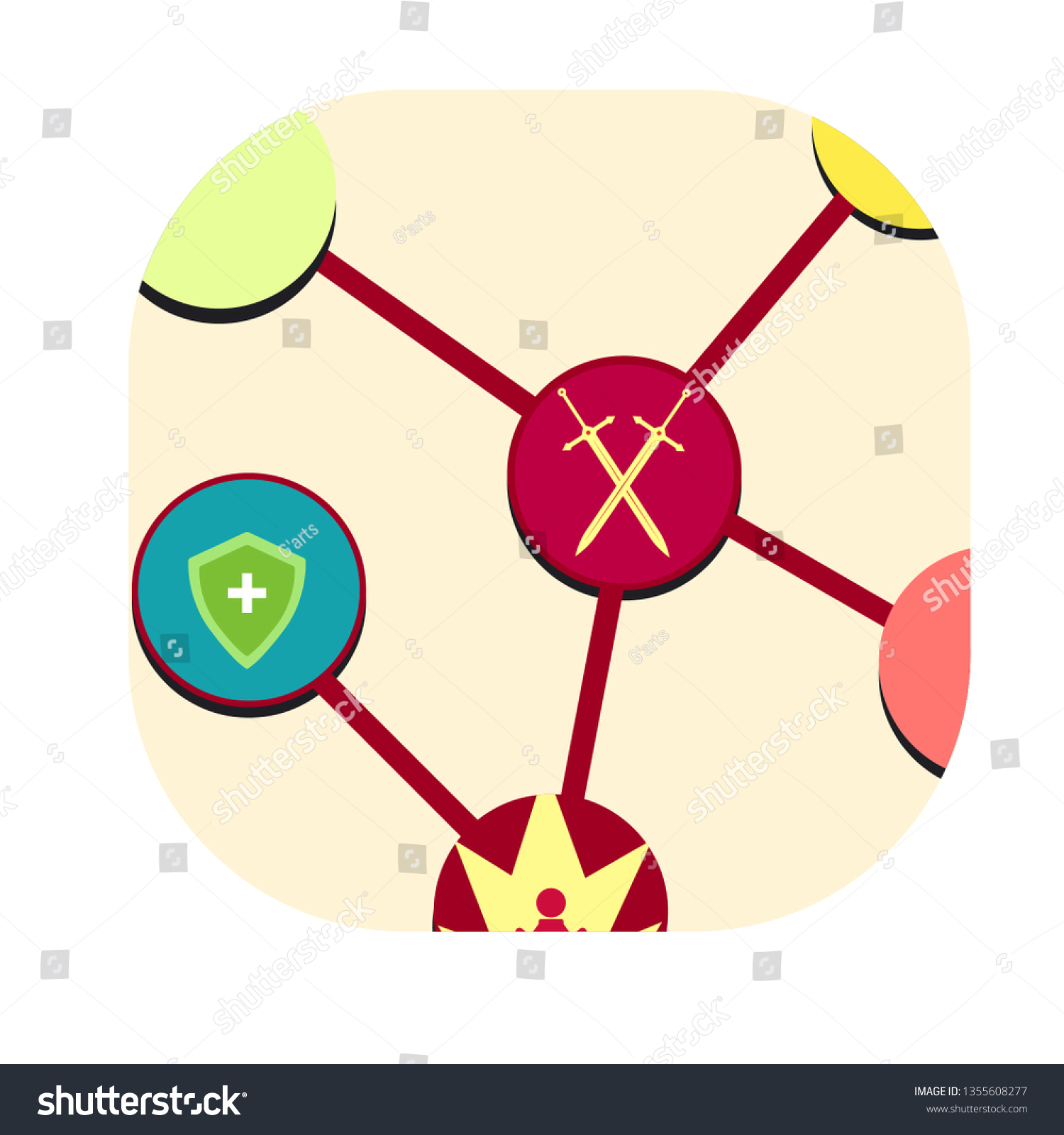 Skill Tree Apps Icon Skill Tree Stock Vector (Royalty Free) 1355608277 ...