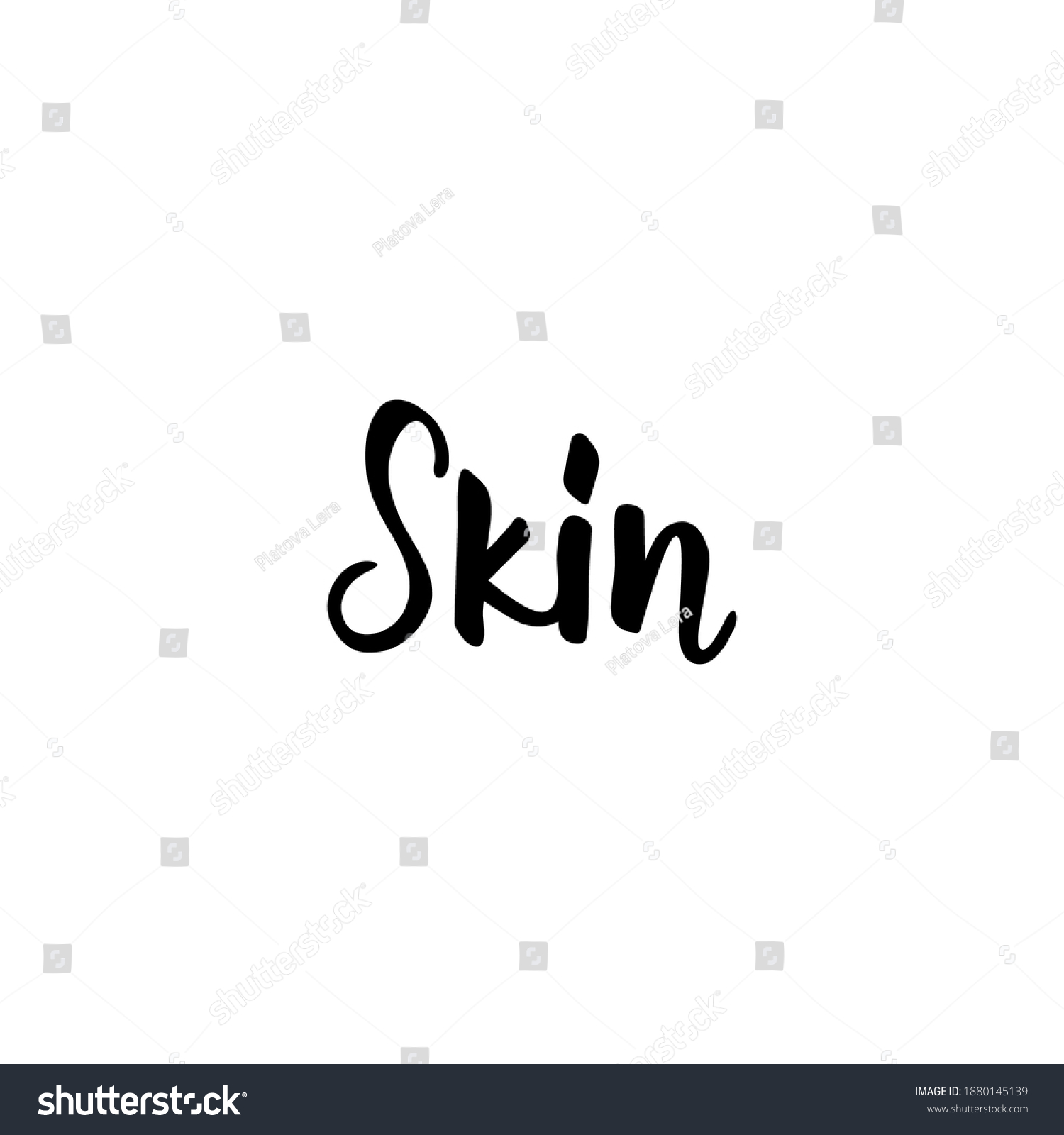 Skin Vector Hand Lettering Typography Stock Vector (Royalty Free ...