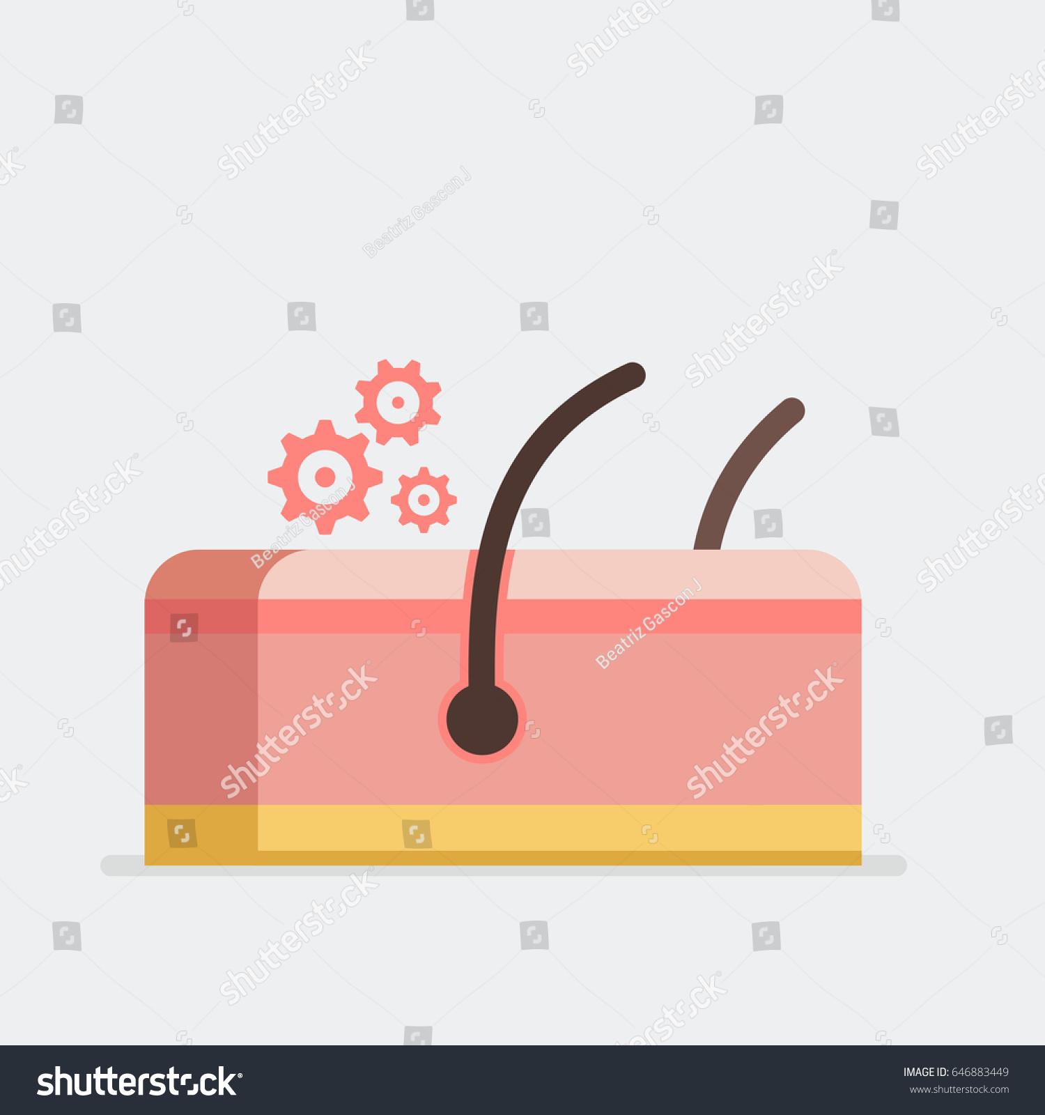 Skin Vector Illustration: เวกเตอร์สต็อก (ปลอดค่าลิขสิทธิ์) 646883449 ...