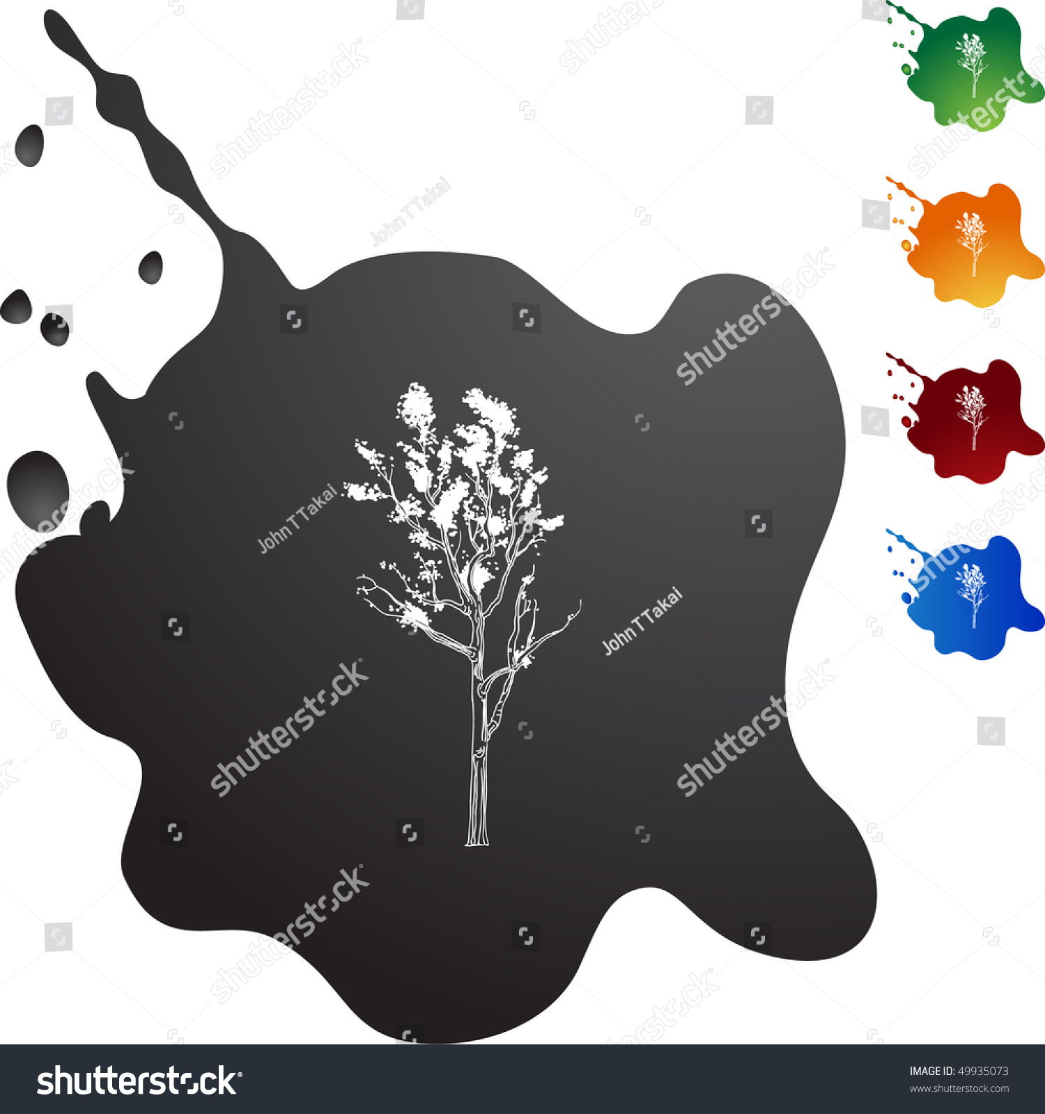 Skinny Tree Stock Vector (Royalty Free) 49935073 | Shutterstock