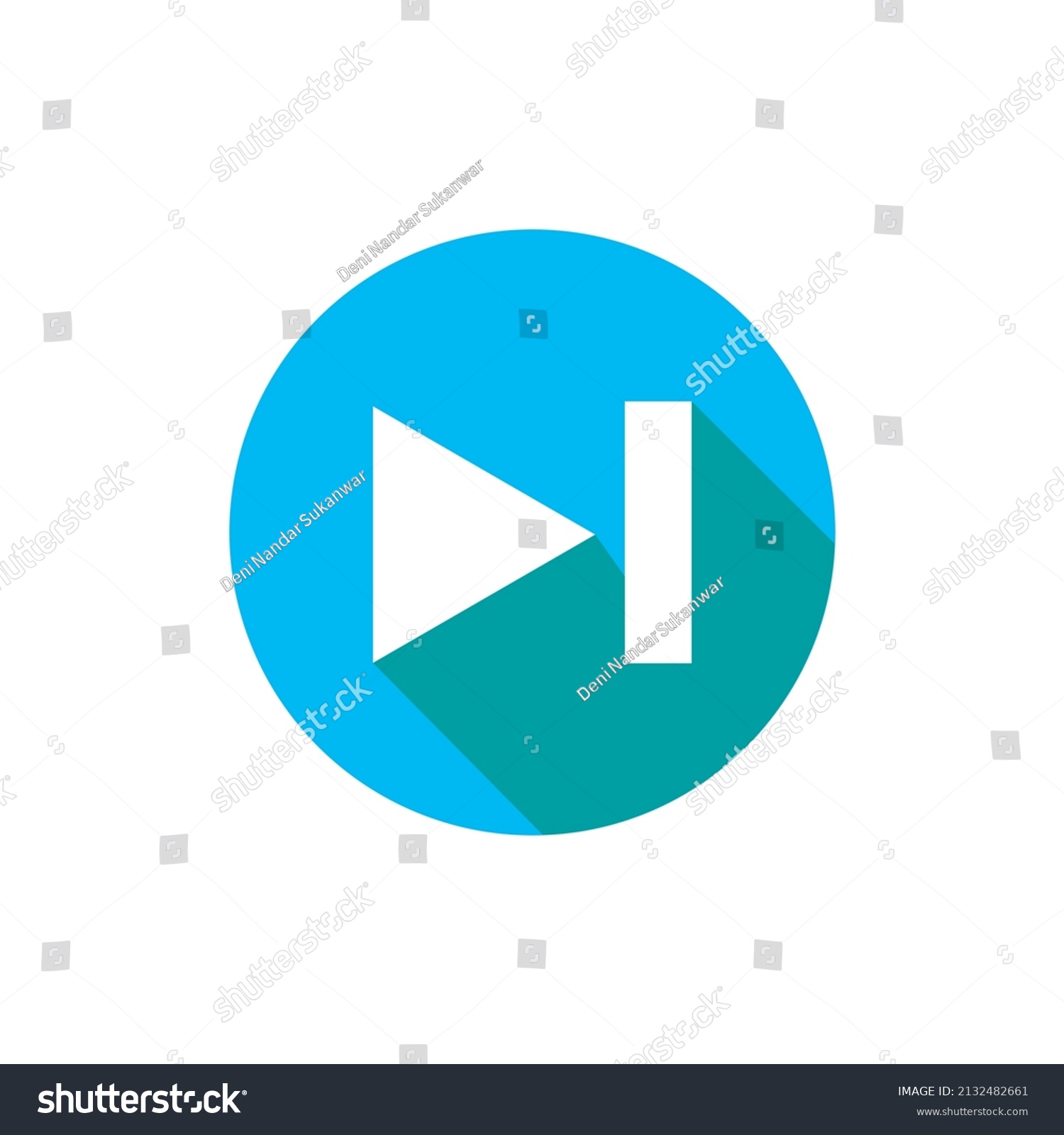Skip Forward Icon Logo Template Illustration Stock Vector (Royalty Free ...