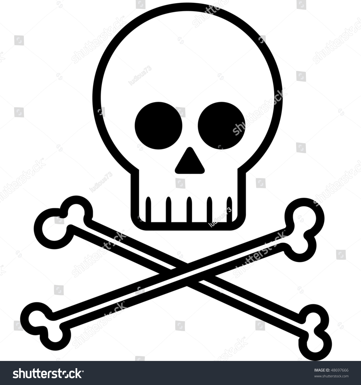 Skull Bones Design Stock Vector (Royalty Free) 48697666 | Shutterstock