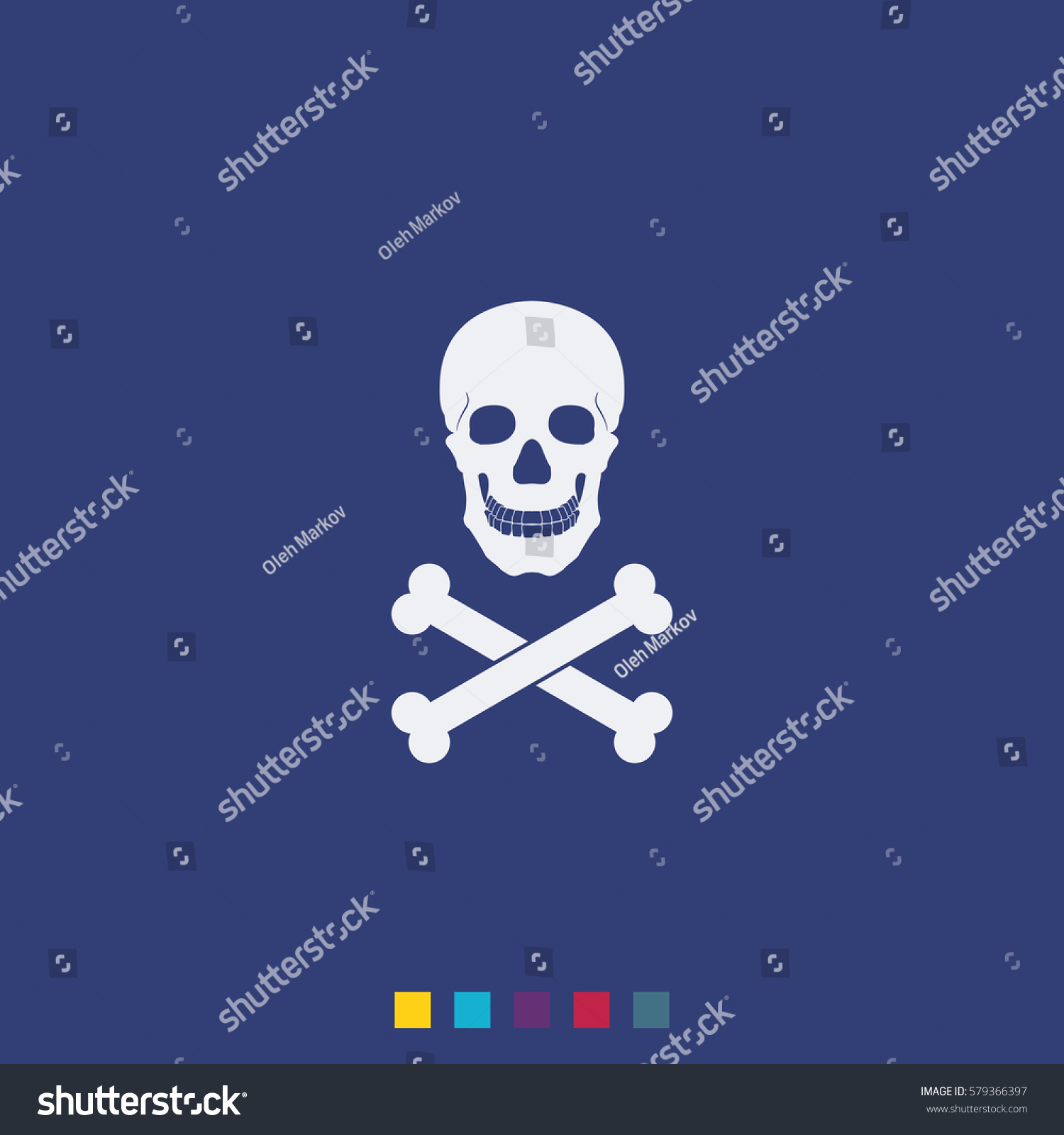 Skull Crossbones Icon Stock Vector (Royalty Free) 579366397 | Shutterstock