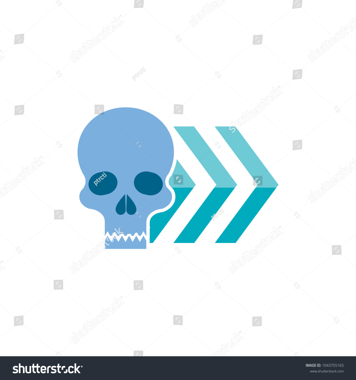 Skull Arrow Logo Icon Design Stock Vector (Royalty Free) 1043755165