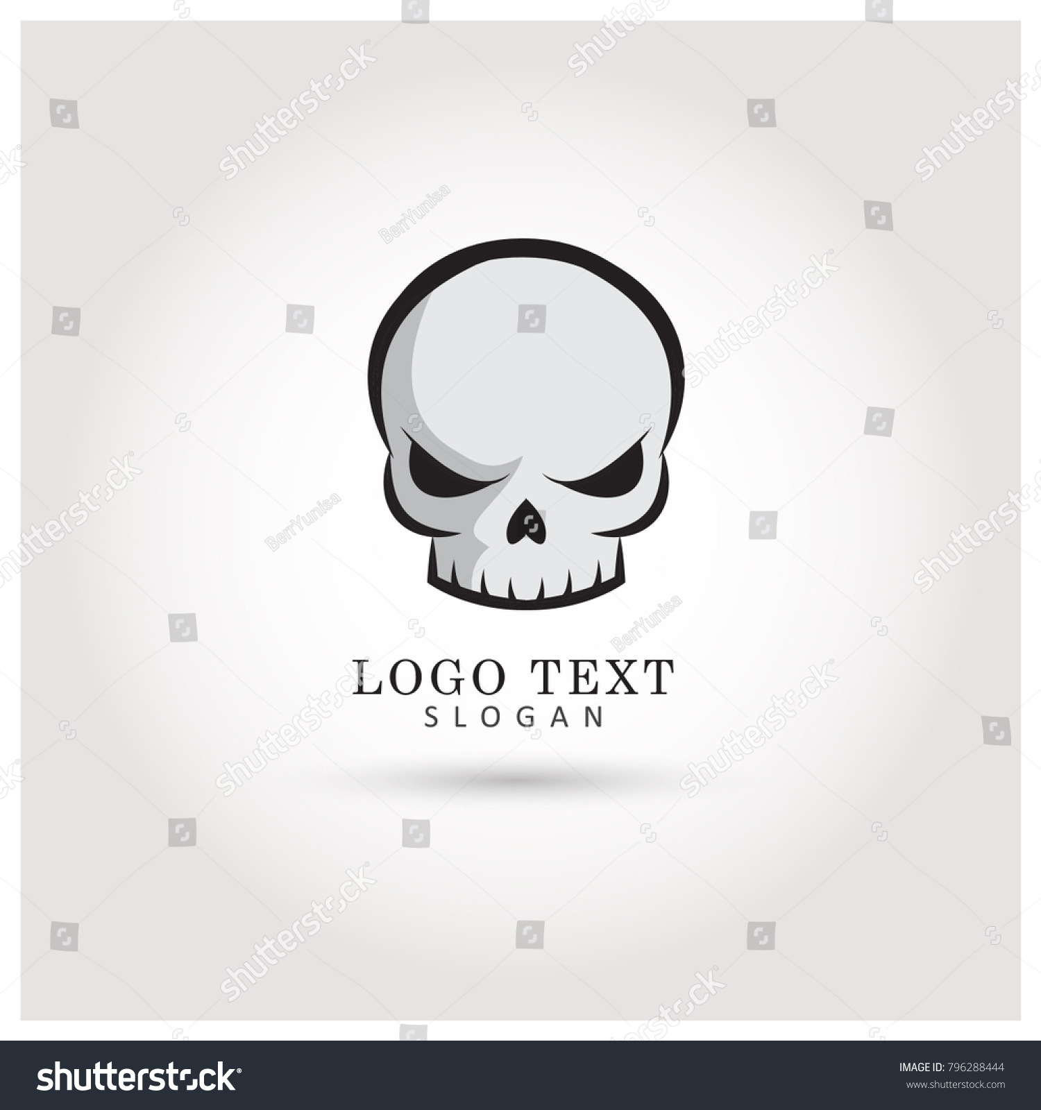 Skull Bone Logo Symbol Icon Vector Stock Vector (Royalty Free ...