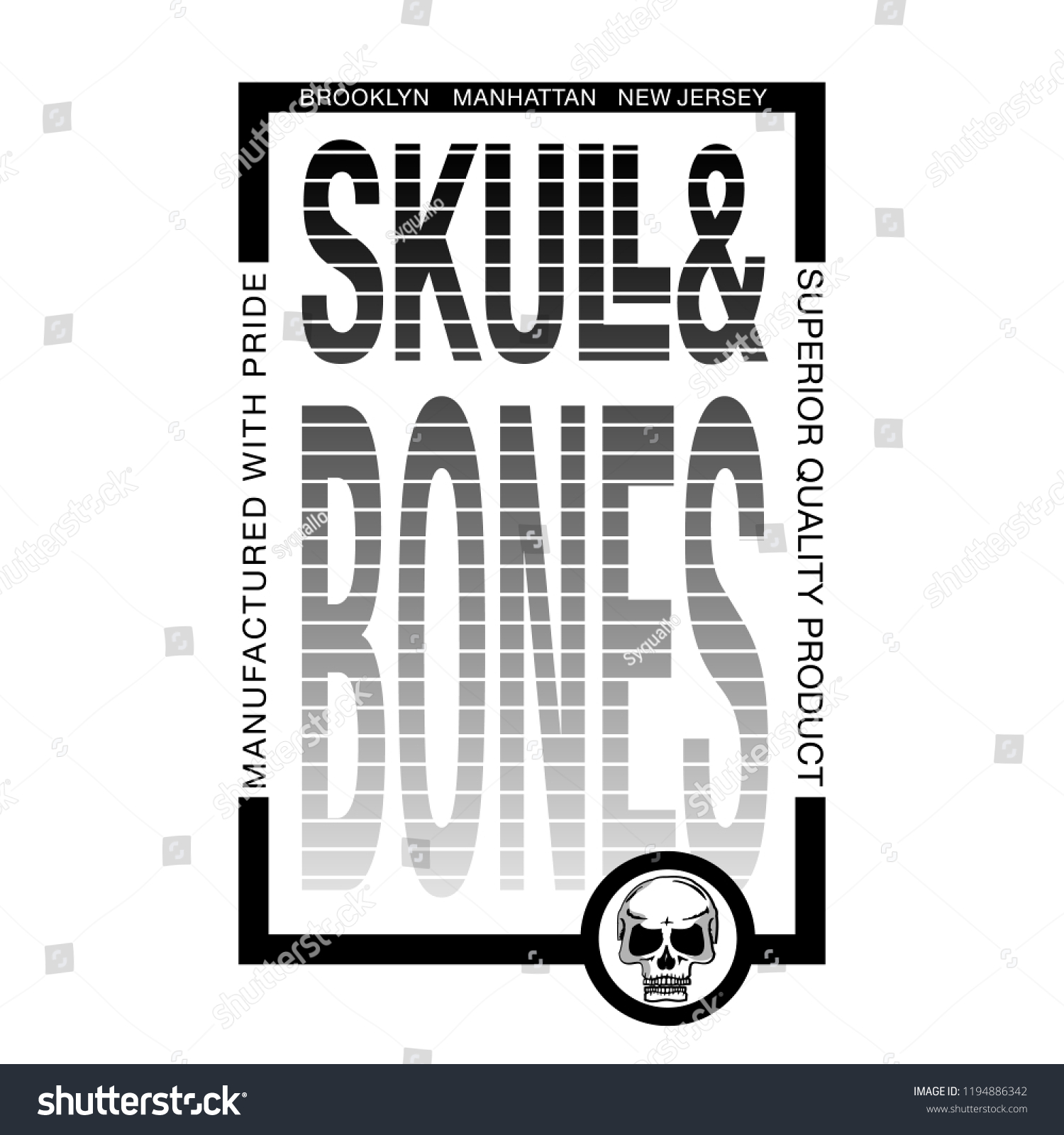 Skull Bones Lettering Vector Artwork 스톡 벡터(로열티 프리) 1194886342 ...