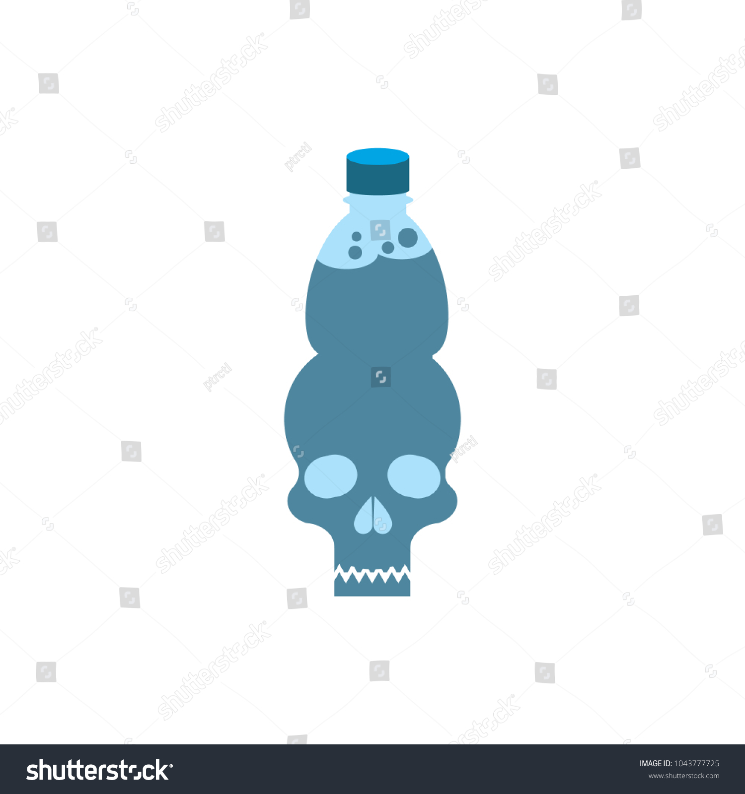 Skull Bootle Logo Icon Design Stock Vector (Royalty Free) 1043777725