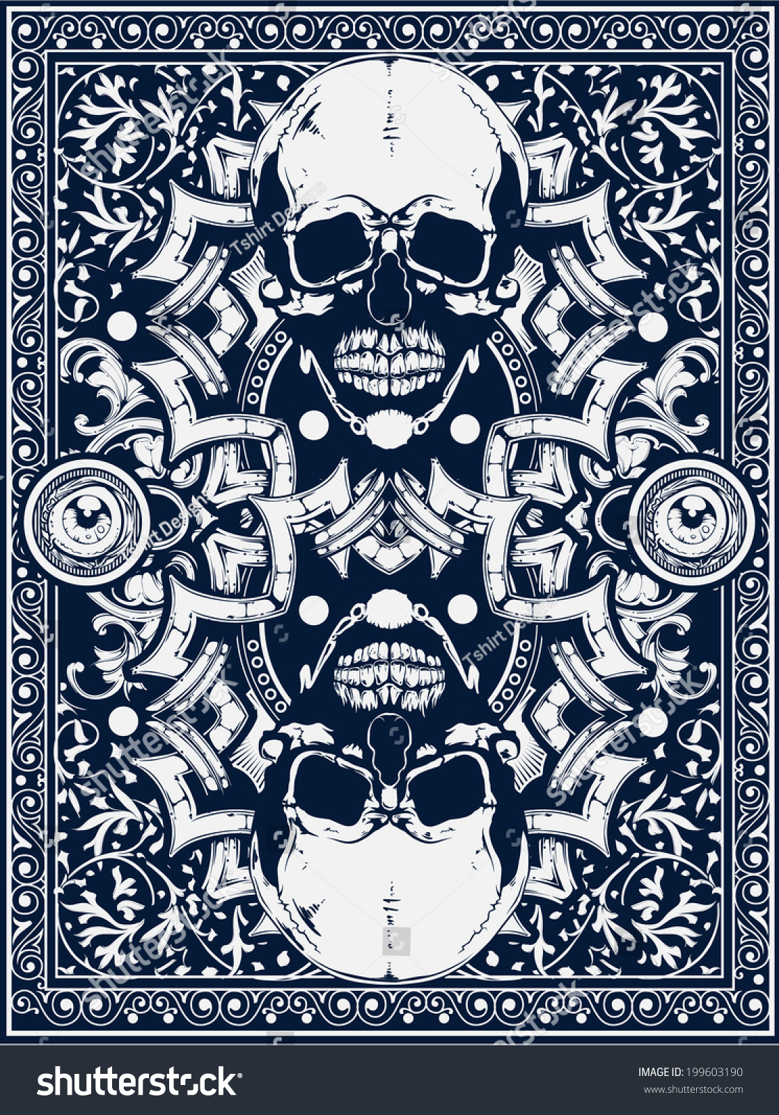 Skull Card Stock Vector (Royalty Free) 199603190