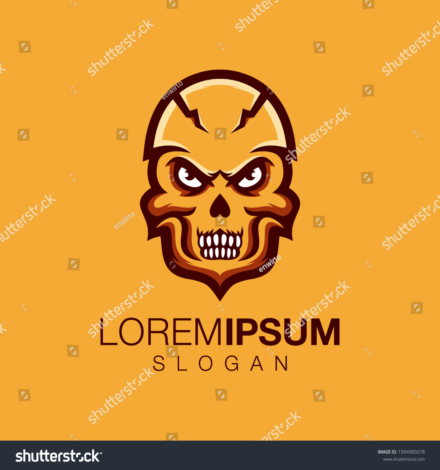 Skull Color Logo Design Vector Stock Vector (Royalty Free) 1504985078 ...