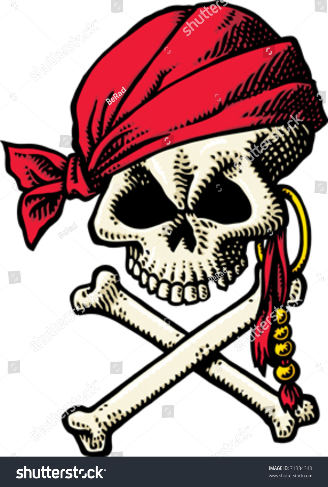 Skull Crossbones Stock Vector (Royalty Free) 71334343