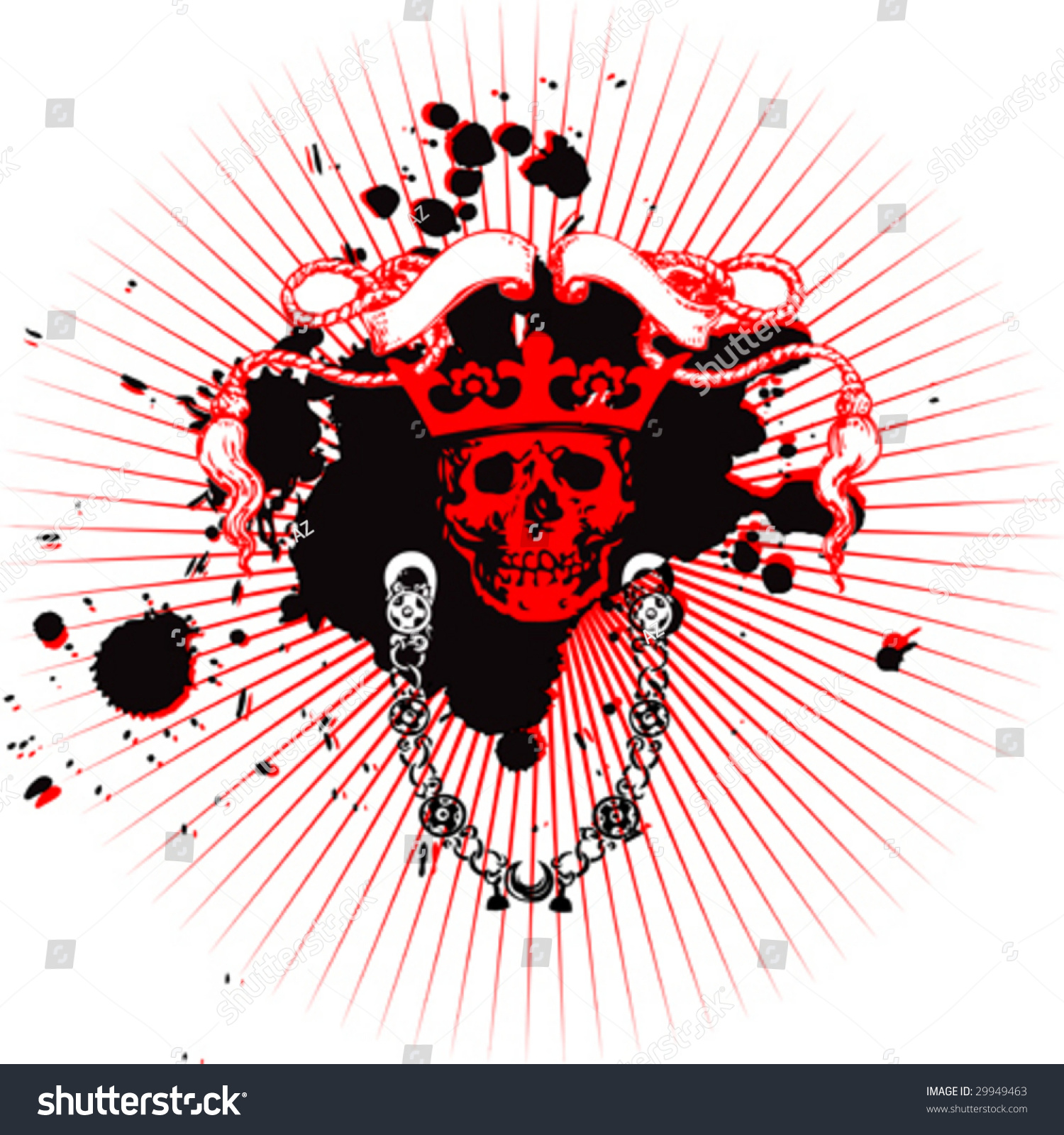 Skull Crown Flash Stock Vector (Royalty Free) 29949463 | Shutterstock