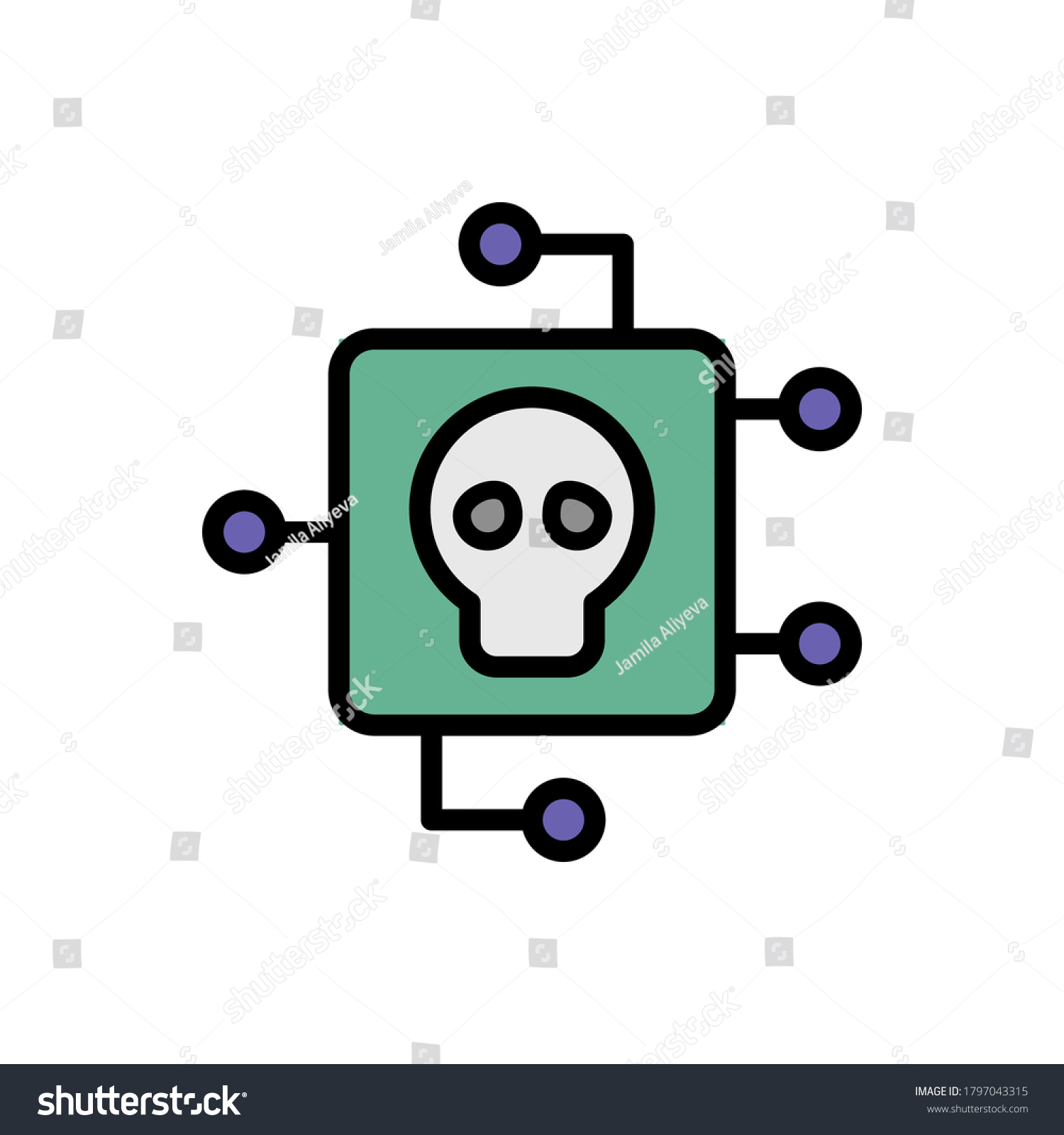 Skull Cyber Attack Chip Icon Simple Stock Vector (Royalty Free ... Skull Cyber Attack Chip Icon Simple Stock Vector (Royalty Free ...