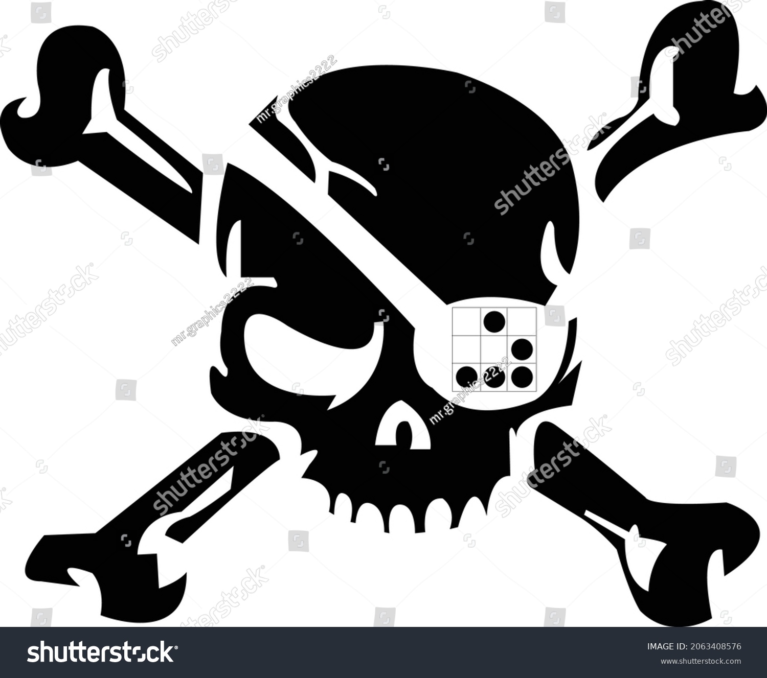 Skull Danger Logo Vector Black Stock Vector (Royalty Free) 2063408576 ...