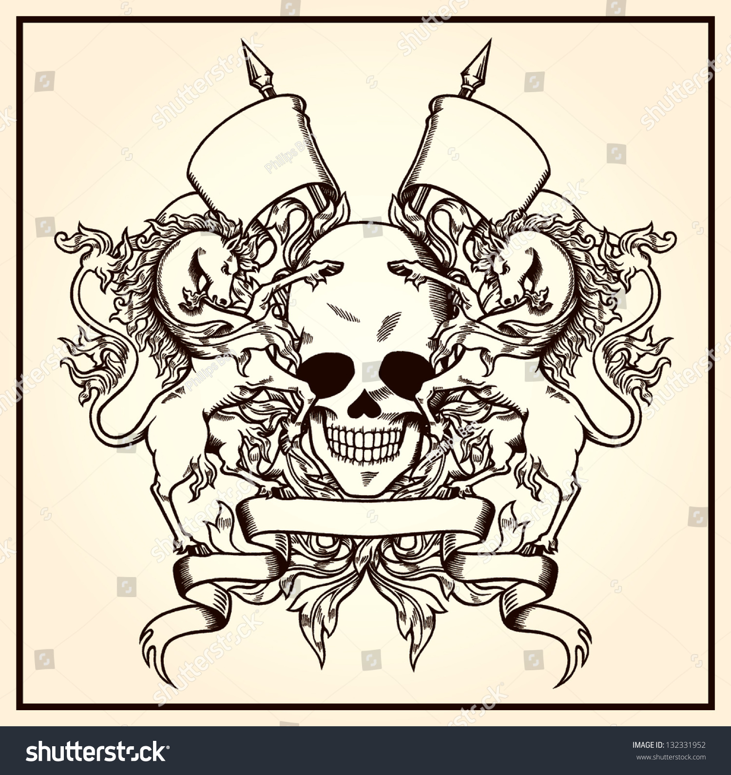 Skull Design Stock Vector (Royalty Free) 132331952
