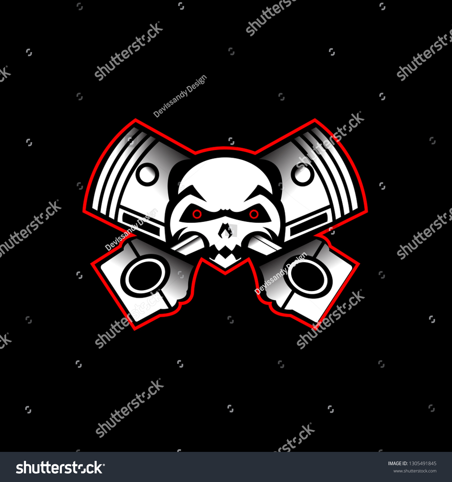 Skull Diesel Logo Stock Vector (Royalty Free) 1305491845