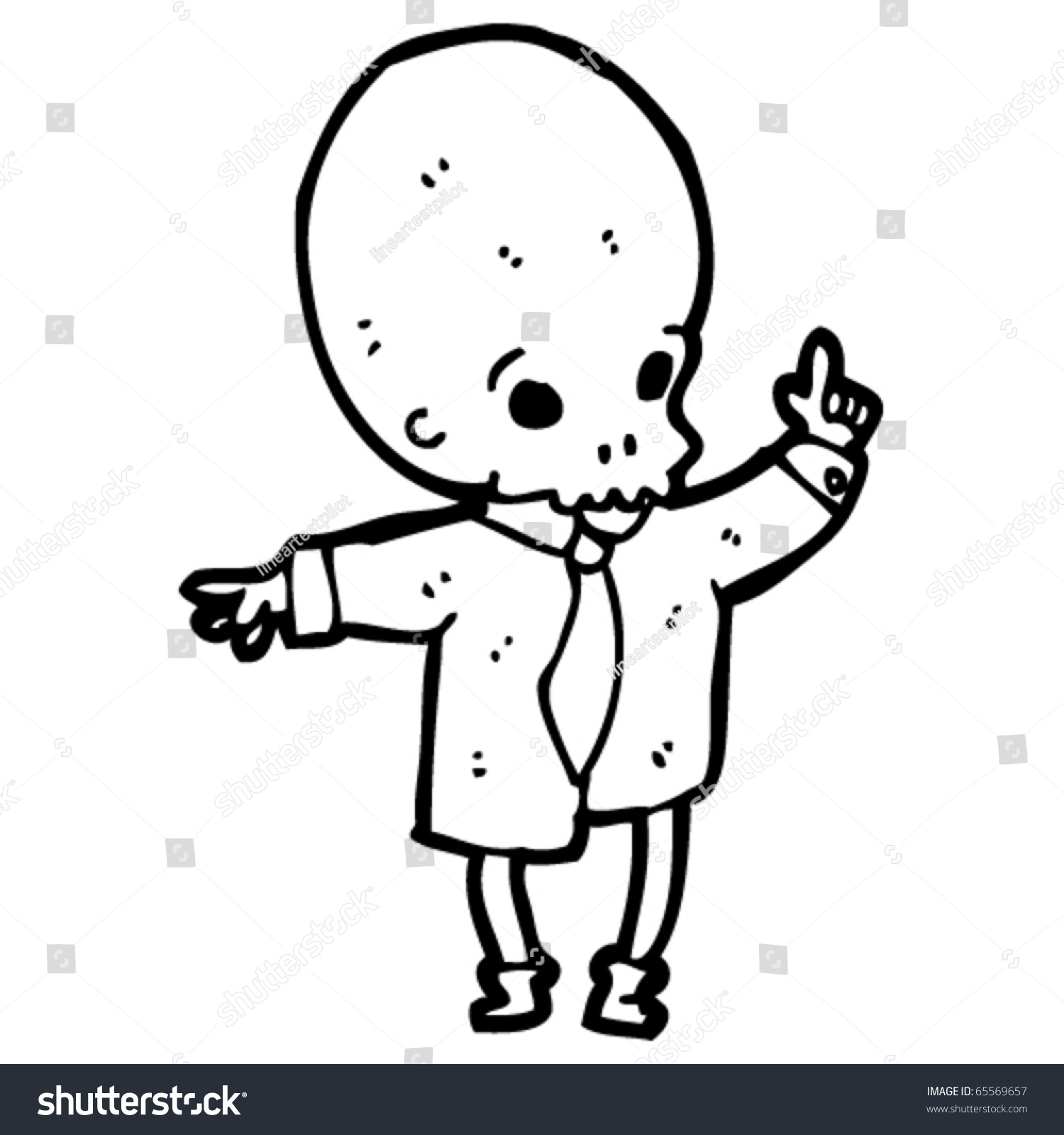 Skull Face Cartoon Character Stock Vector (Royalty Free) 65569657 ...