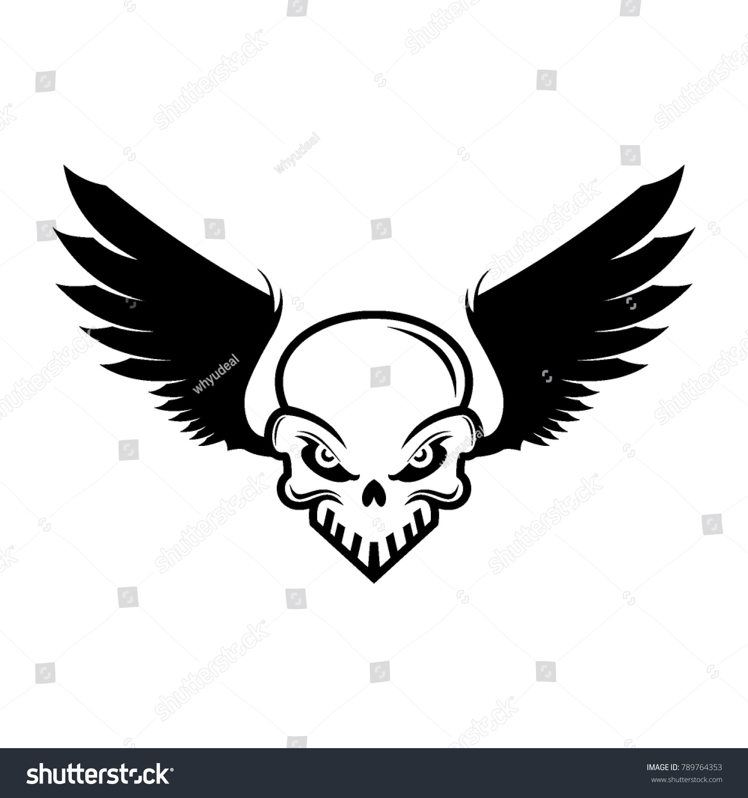 Skull Flying Logo: vetor stock (livre de direitos) 789764353 | Shutterstock