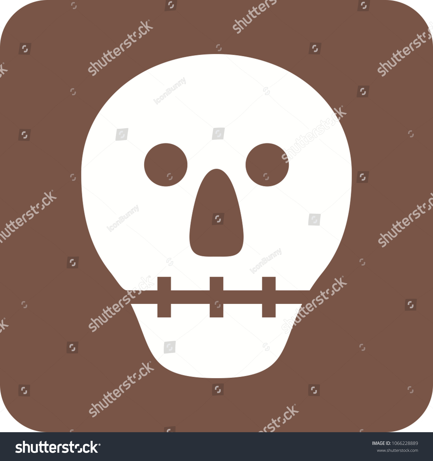Skull Head Icon Stock Vector (Royalty Free) 1066228889 | Shutterstock