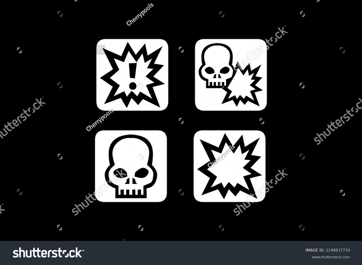 Skull Head Icon Vector Design Element Stock Vector (Royalty Free ...
