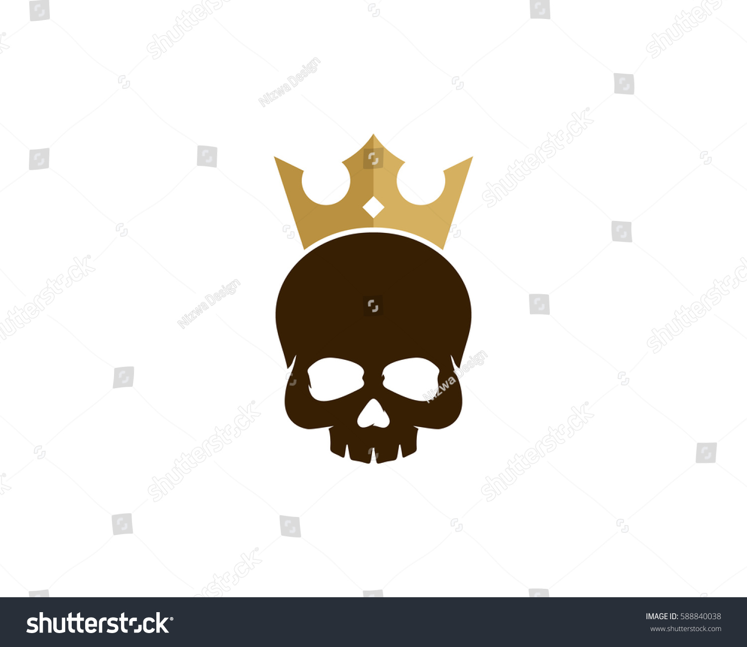 Skull King Logo Design Element Stock Vector (Royalty Free) 588840038